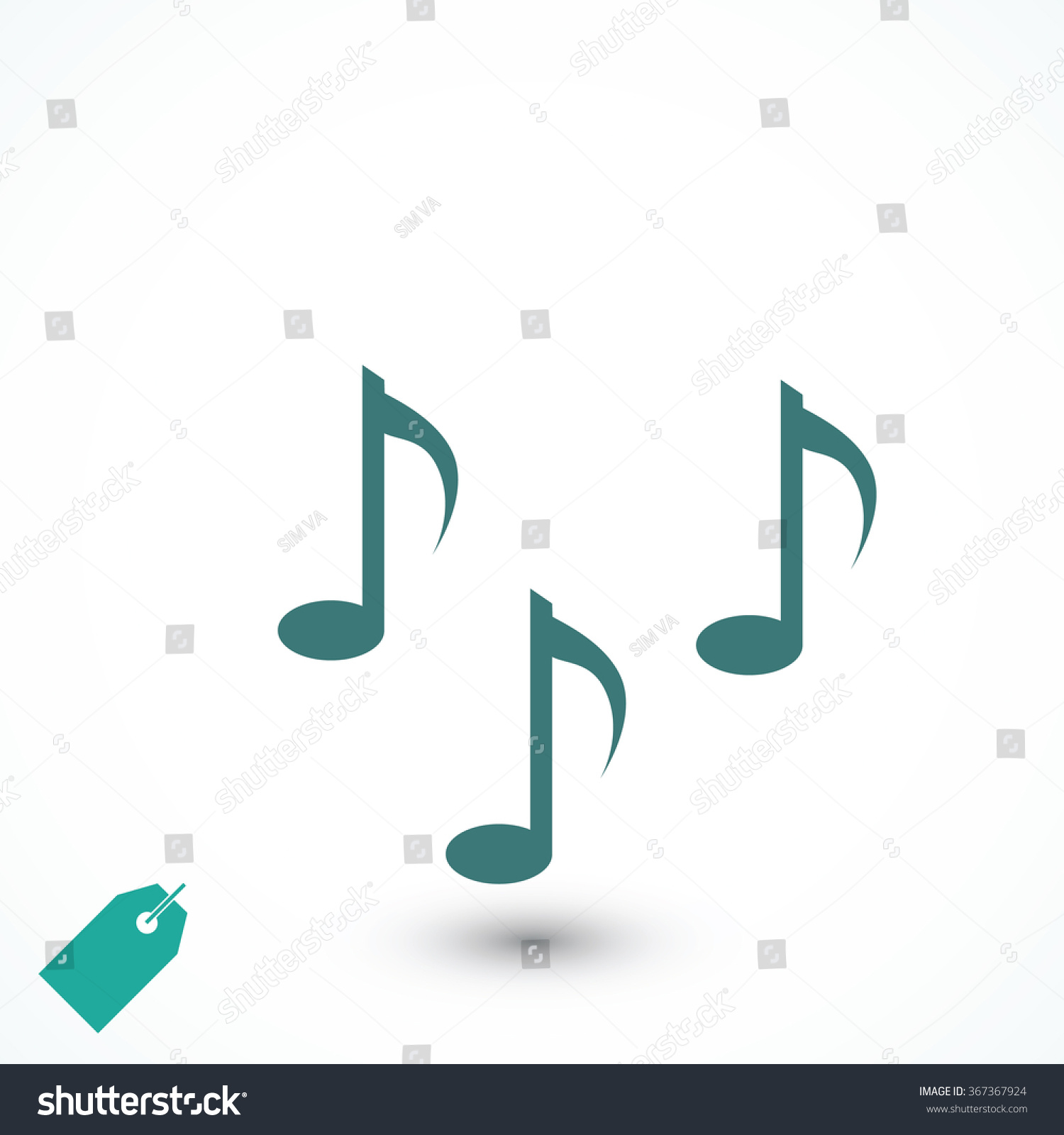 Music Notes Sign Icon Stock Vector (Royalty Free) 367367924 | Shutterstock