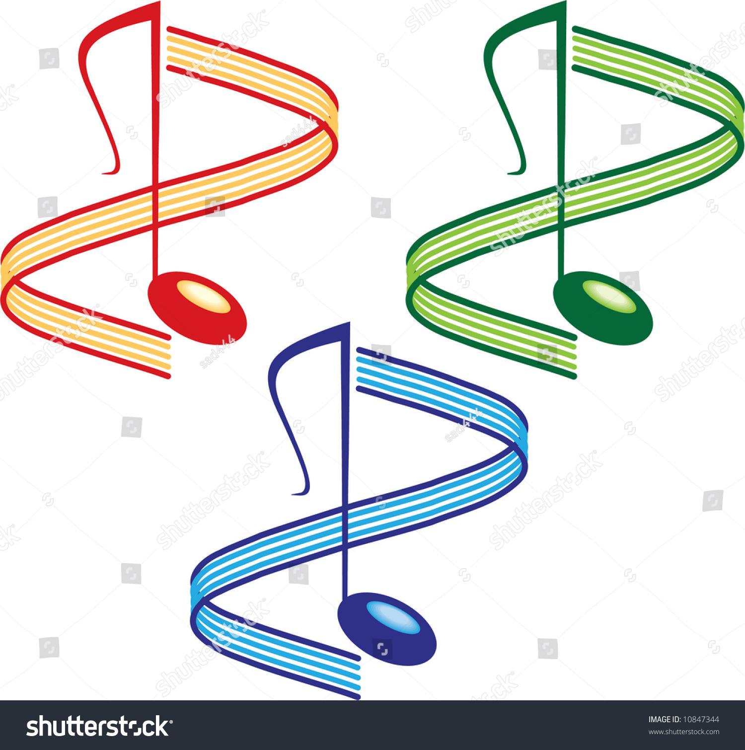 Music Notes Vector Stock Vector (Royalty Free) 10847344 | Shutterstock