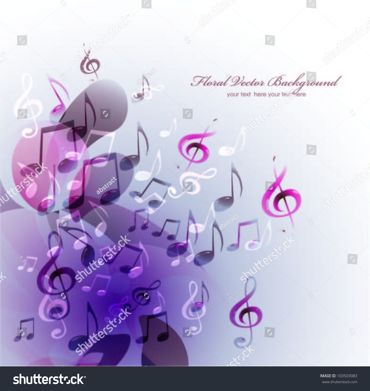 Music Notes Vector Background 스톡 벡터(로열티 프리) 103503083 | Shutterstock