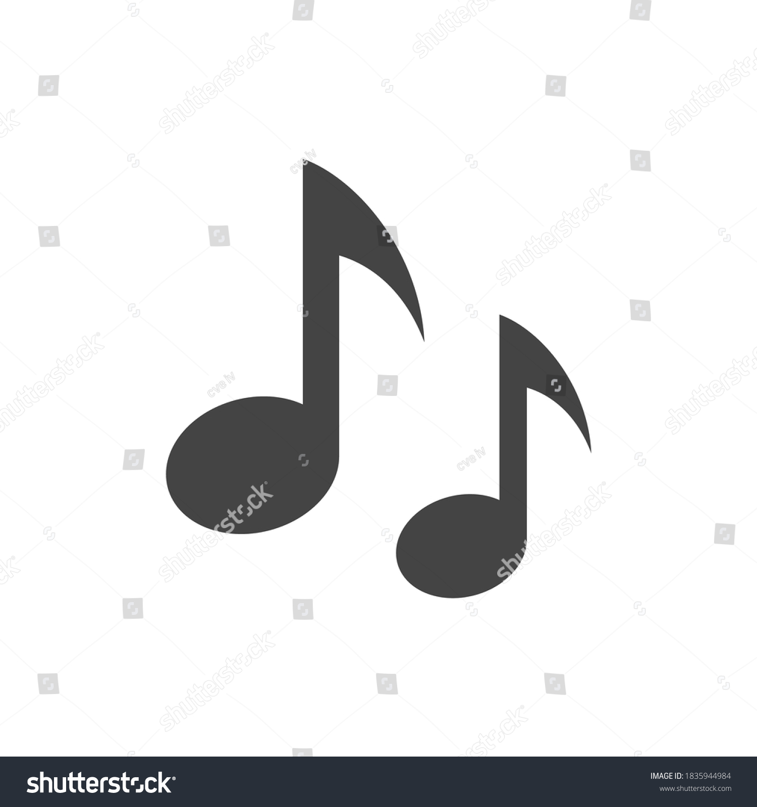 Music Notes Vector Icon Simple Notes Stock Vector (Royalty Free ...