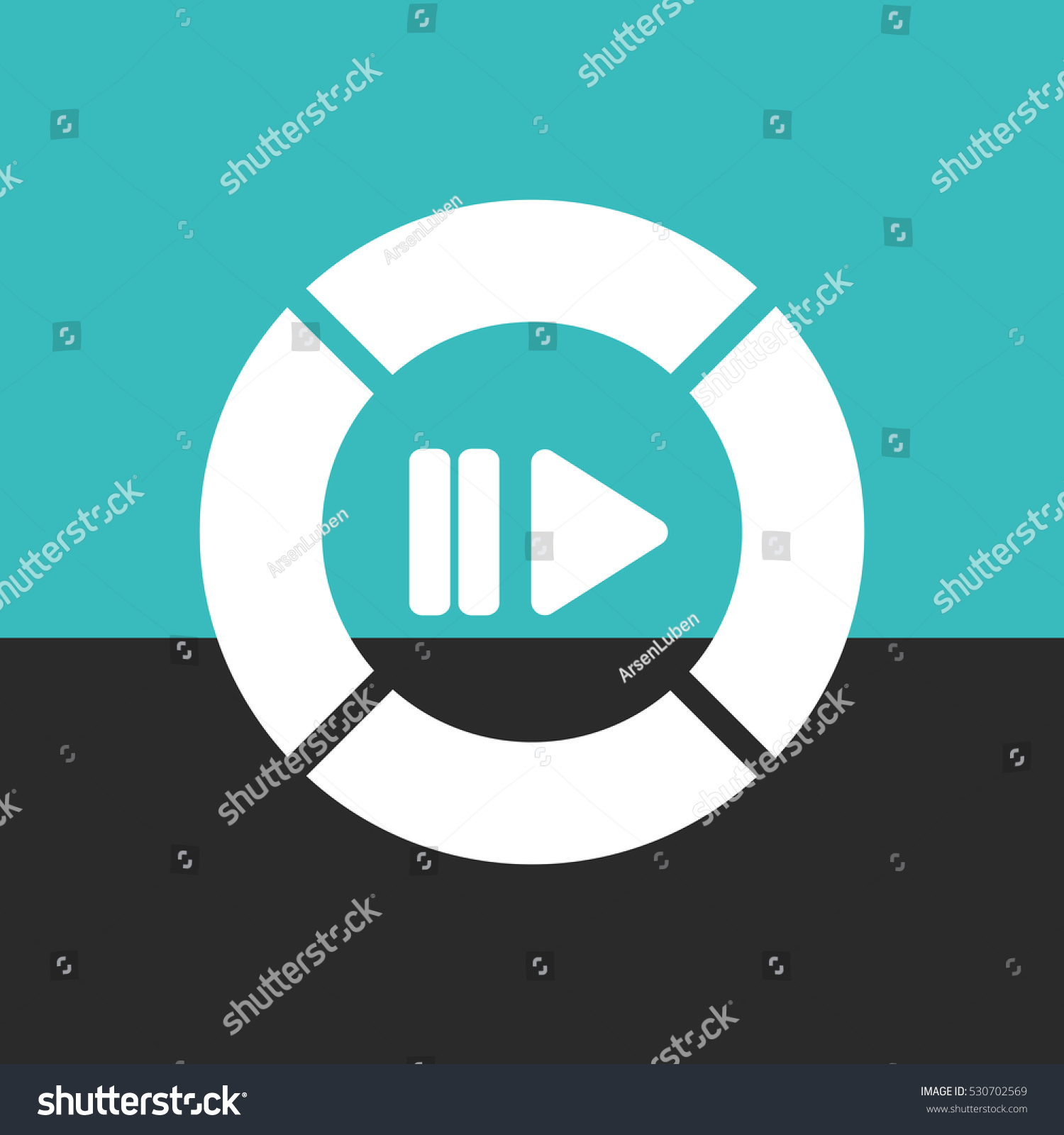 Music Player Control Button Vector Icon Stock Vector (Royalty Free ...