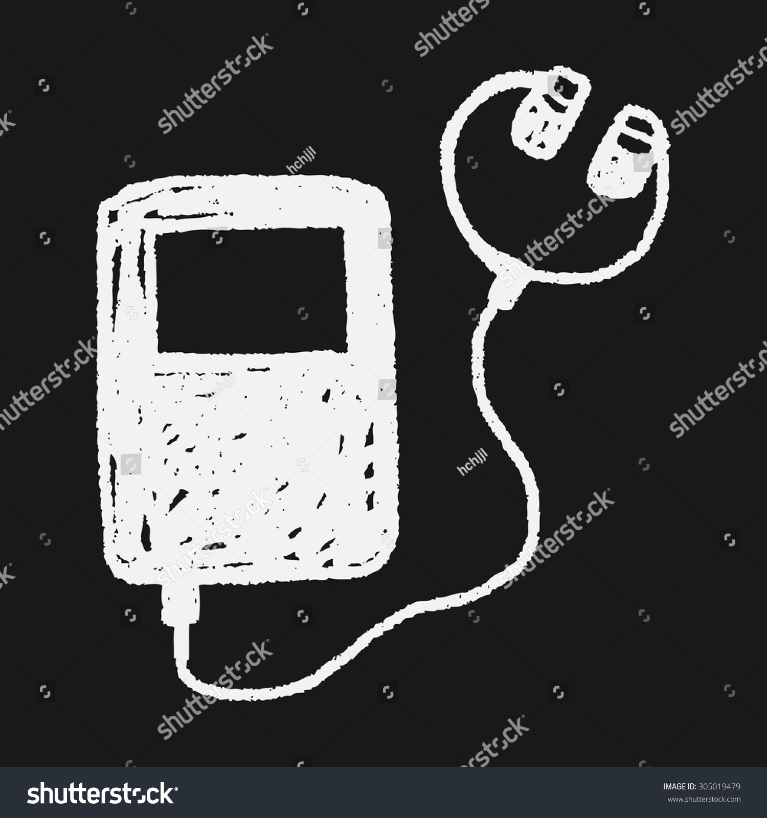 Music Player Doodle Drawing Stock Vector (Royalty Free) 305019479 ...