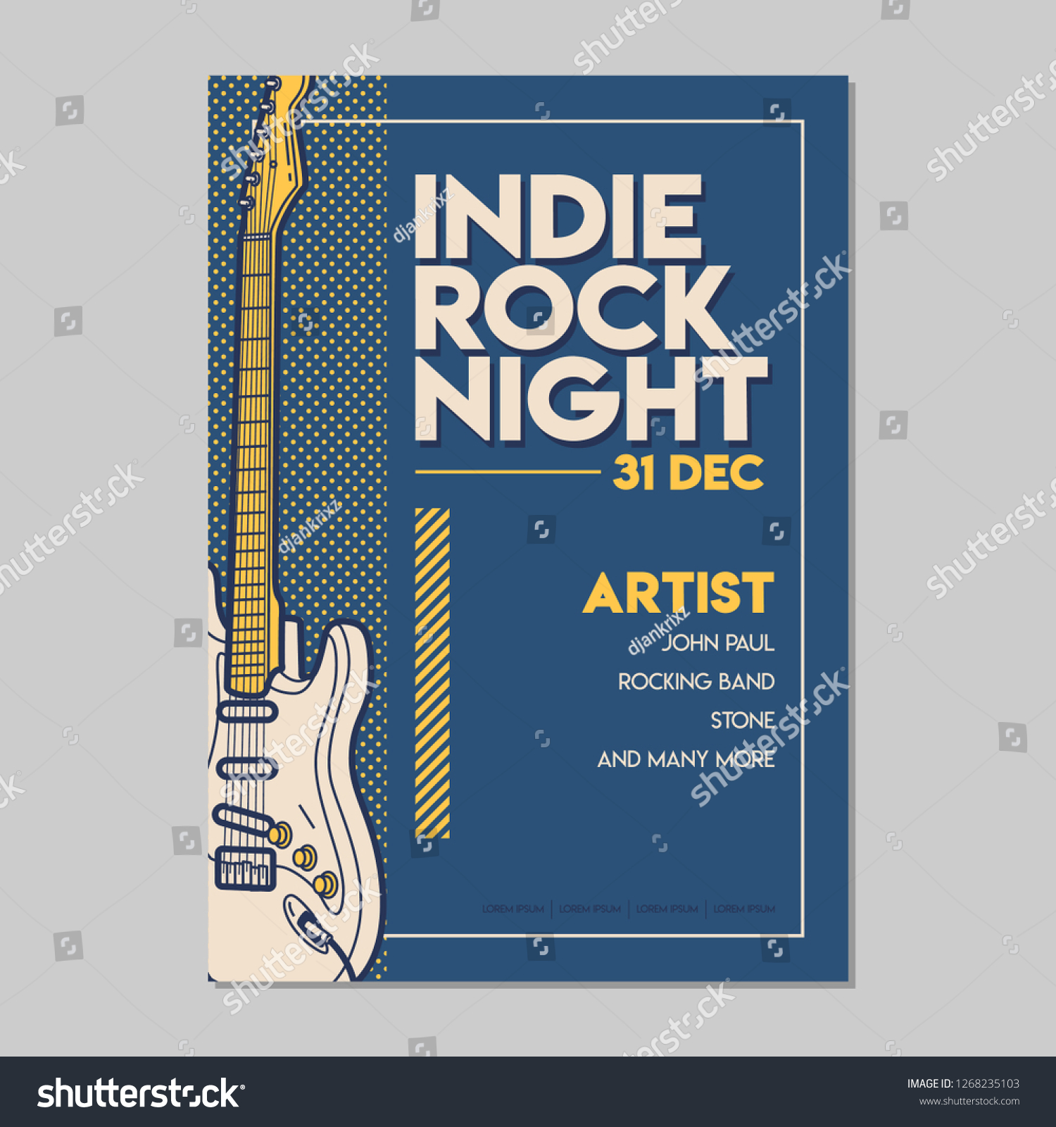 Music Poster Template Stock Vector (Royalty Free) 1268235103