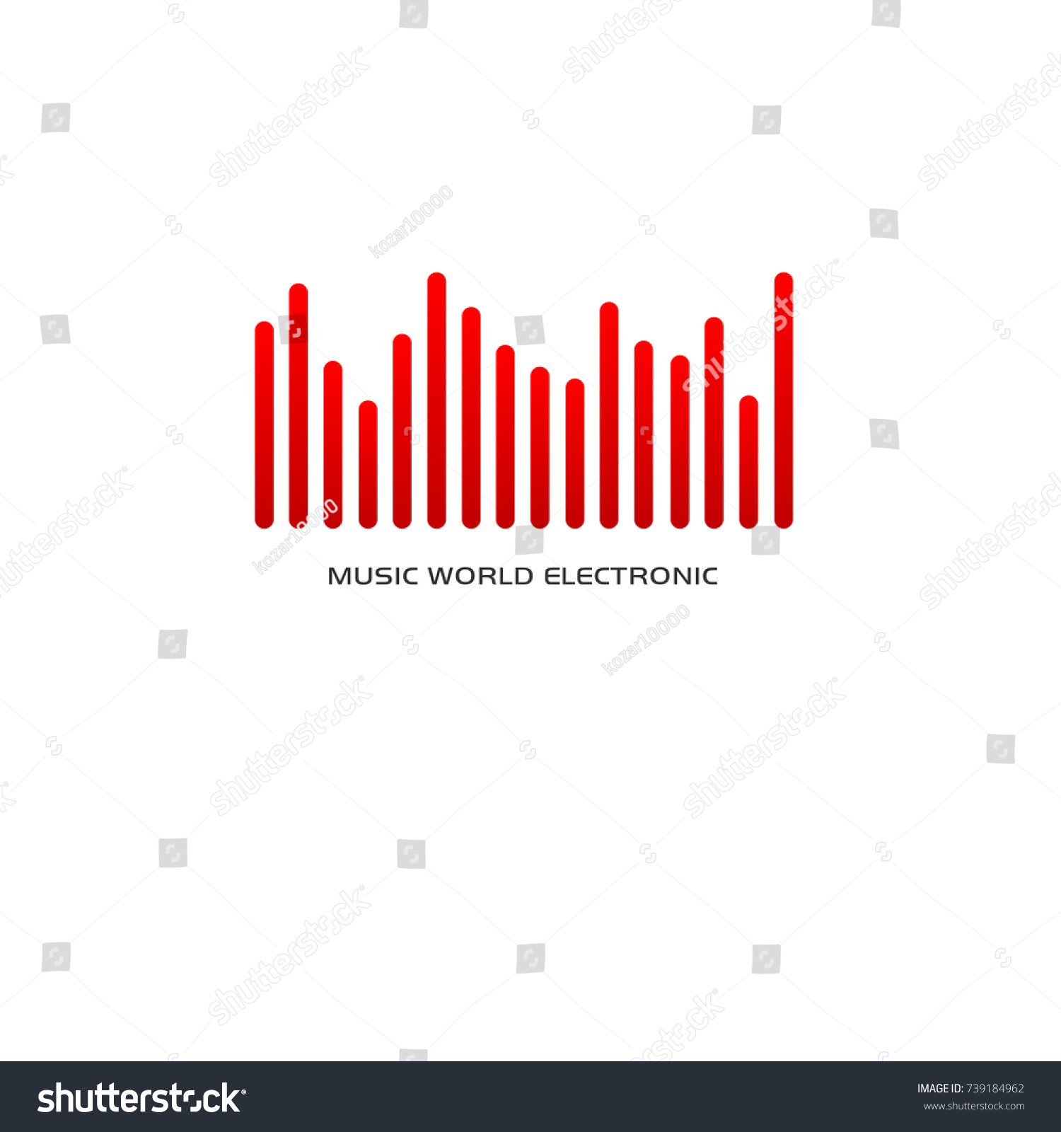 Music Red Equalizer Stock Vector (Royalty Free) 739184962 | Shutterstock