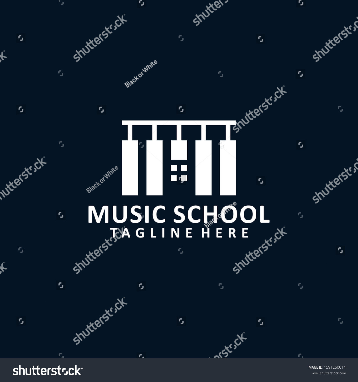 Music School Logo Design Vector Stock Vector (Royalty Free) 1591250014 ...