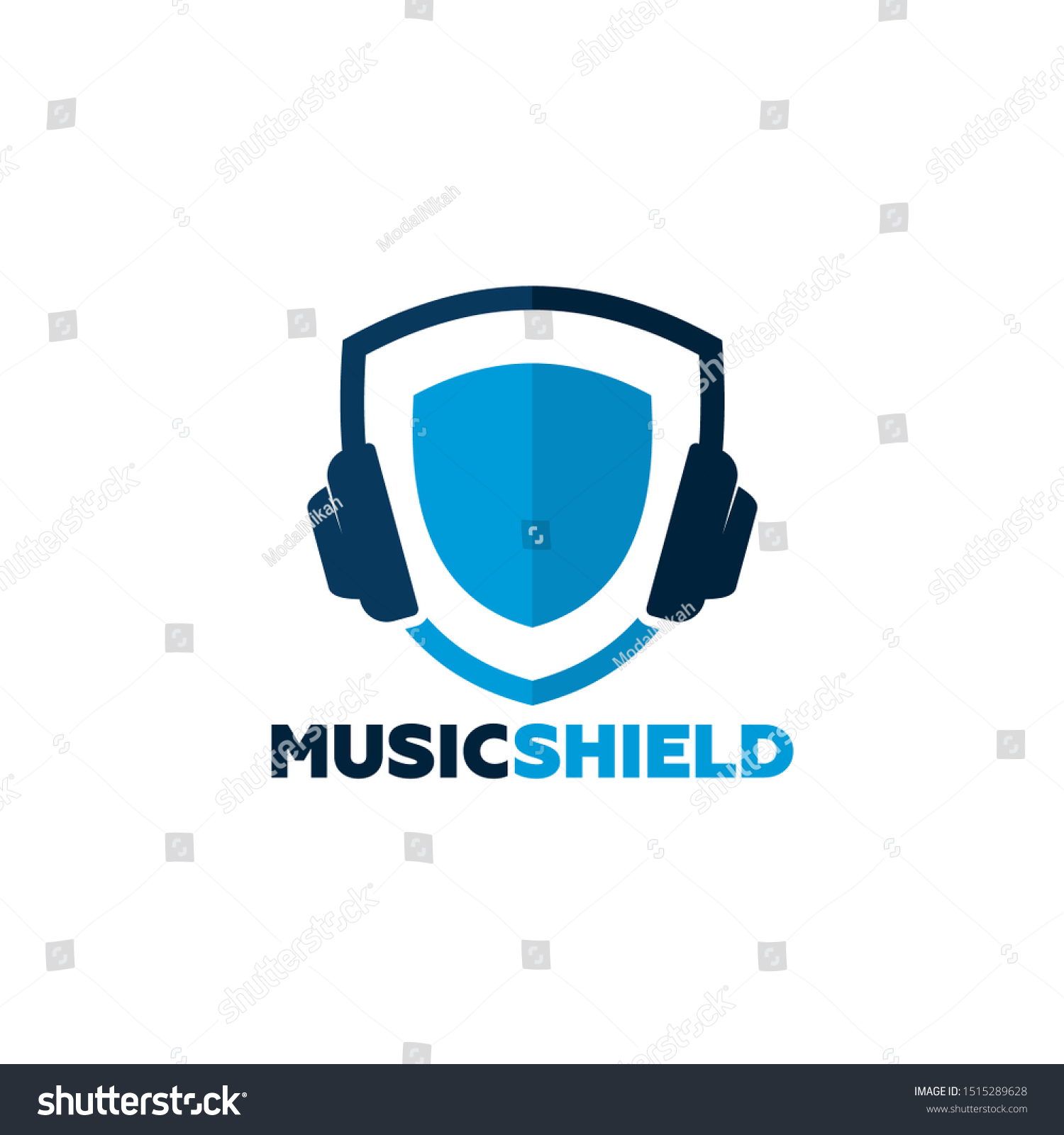 Music Shield Logo Template Design Stock Vector (Royalty Free ...