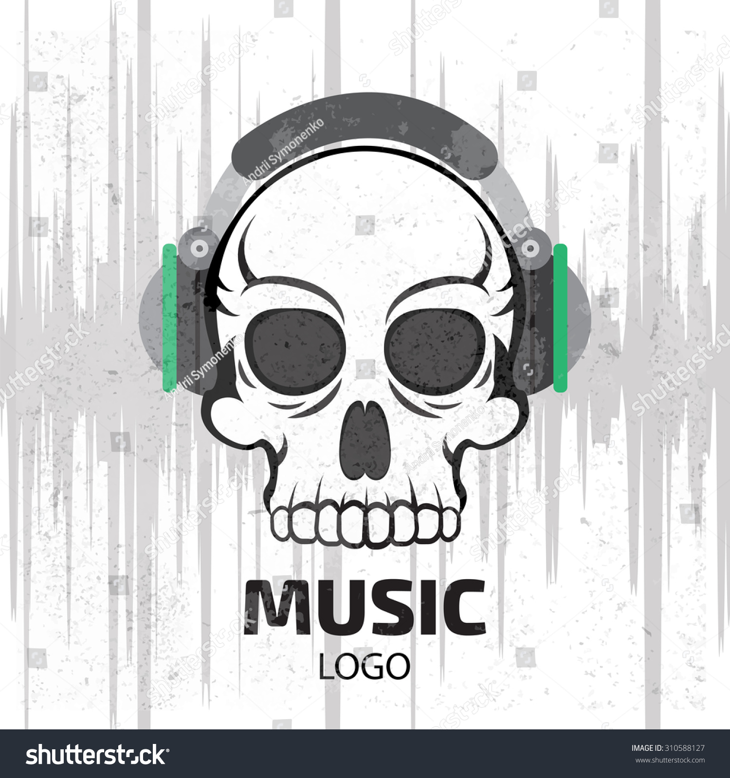 Music Skull Logo Record Studio Logo Stock Vector (Royalty Free ...