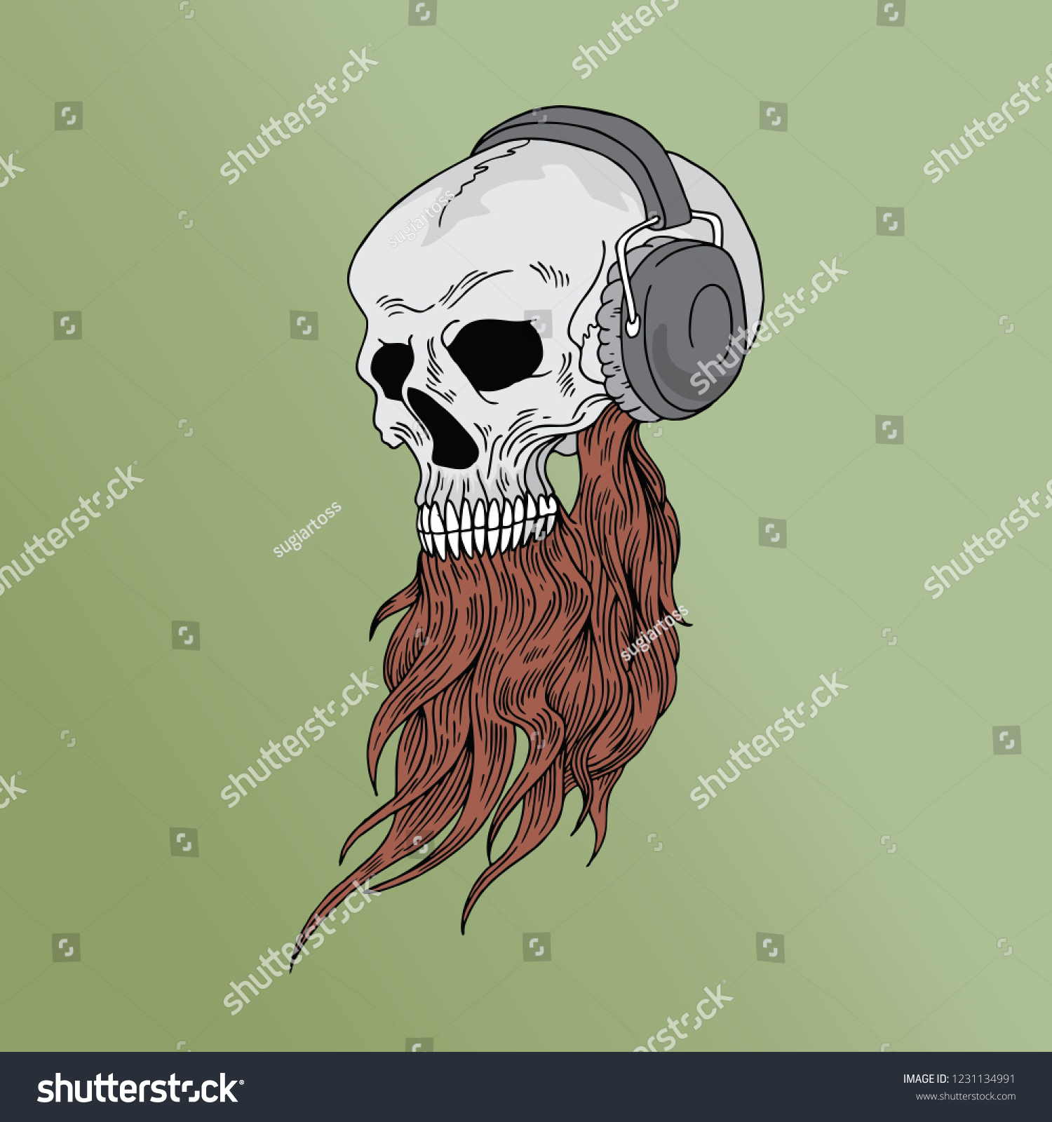 Music Skull Vector Stock Vector (Royalty Free) 1231134991 | Shutterstock