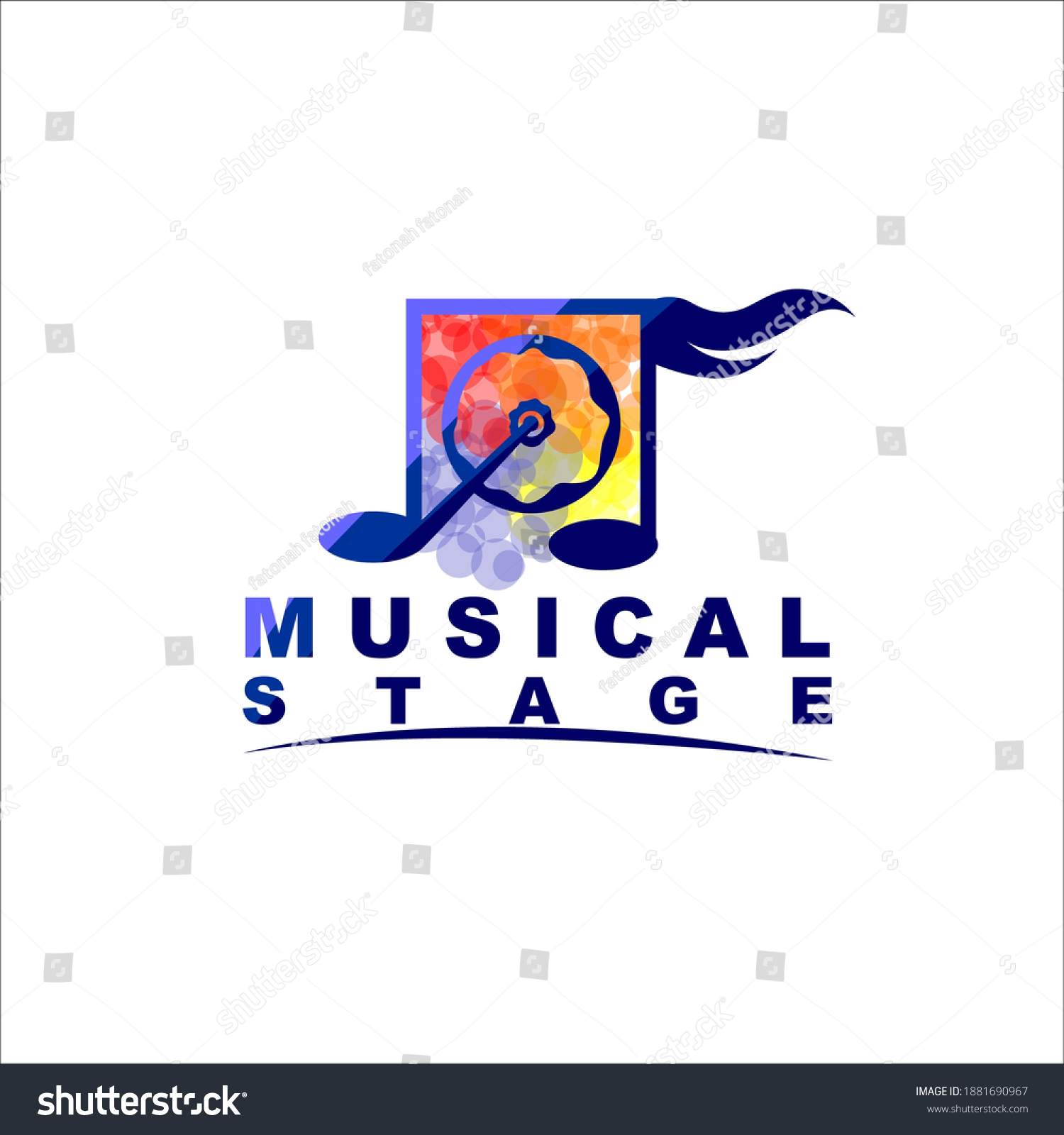 Music Stage Logo Design Vector Stock Vector (Royalty Free) 1881690967 ...