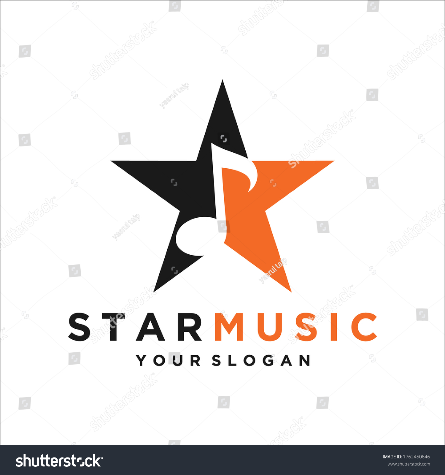 Music Star Logo Vector Design Template Stock Vector (Royalty Free ...