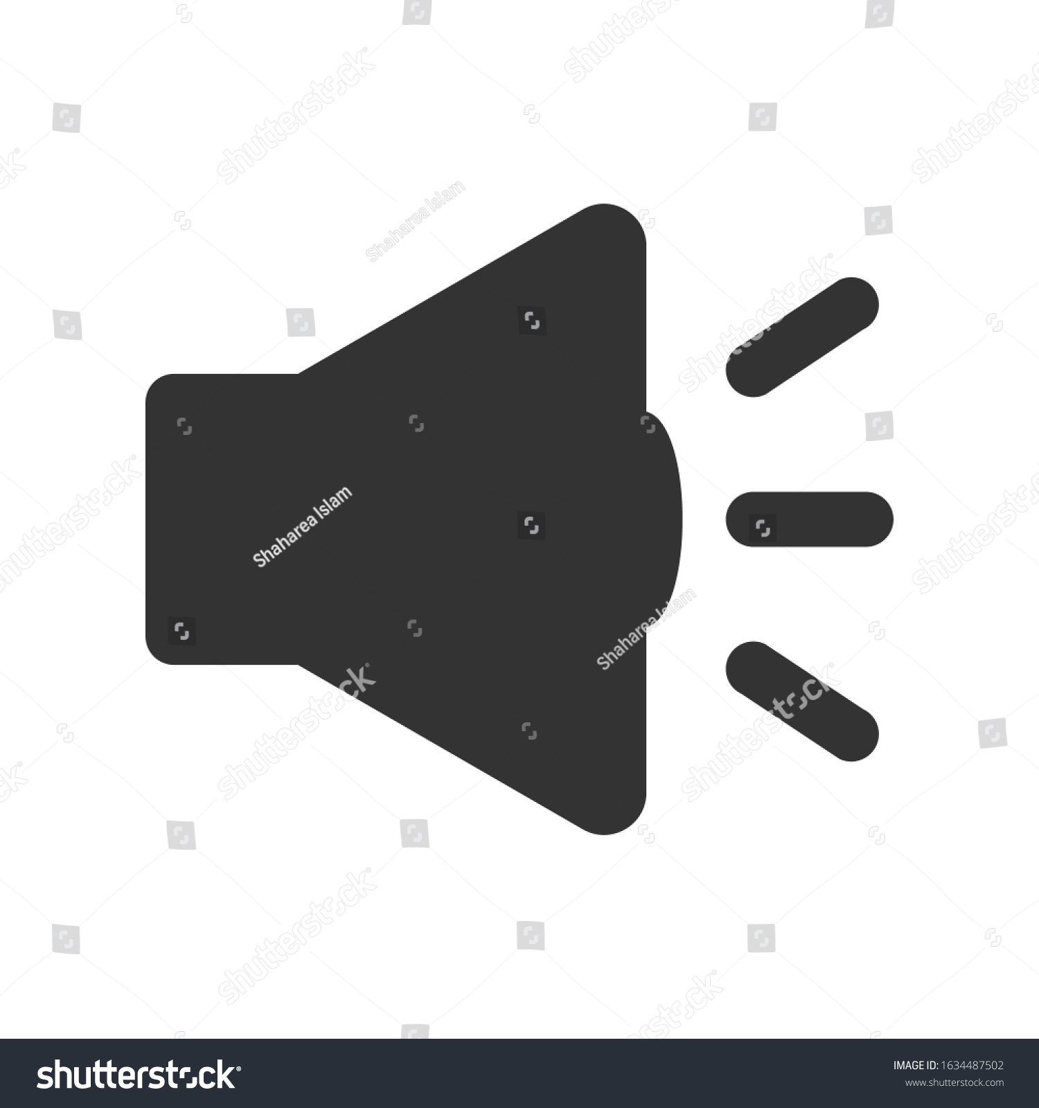 Music Volume Icon Vector Graphics Stock Vector (Royalty Free) 1634487502