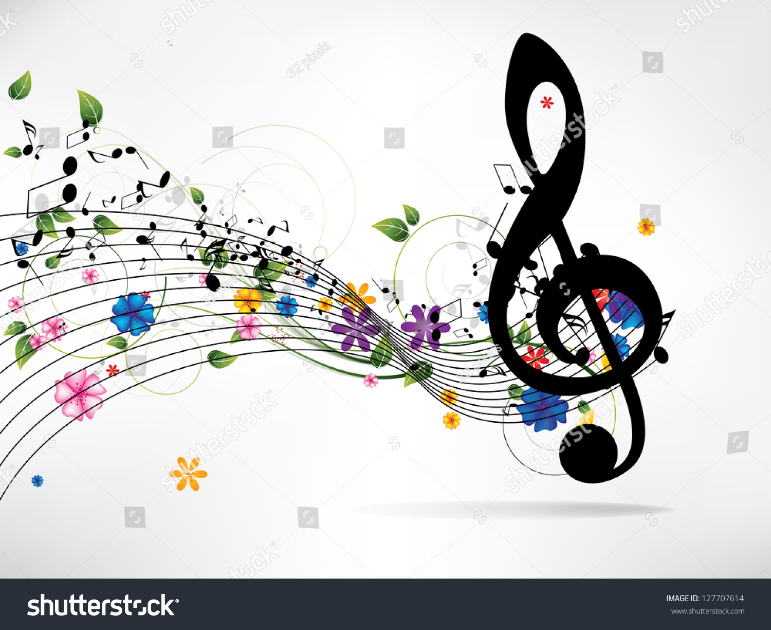 Musical Abstract Background Stock Vector (Royalty Free) 127707614 ...