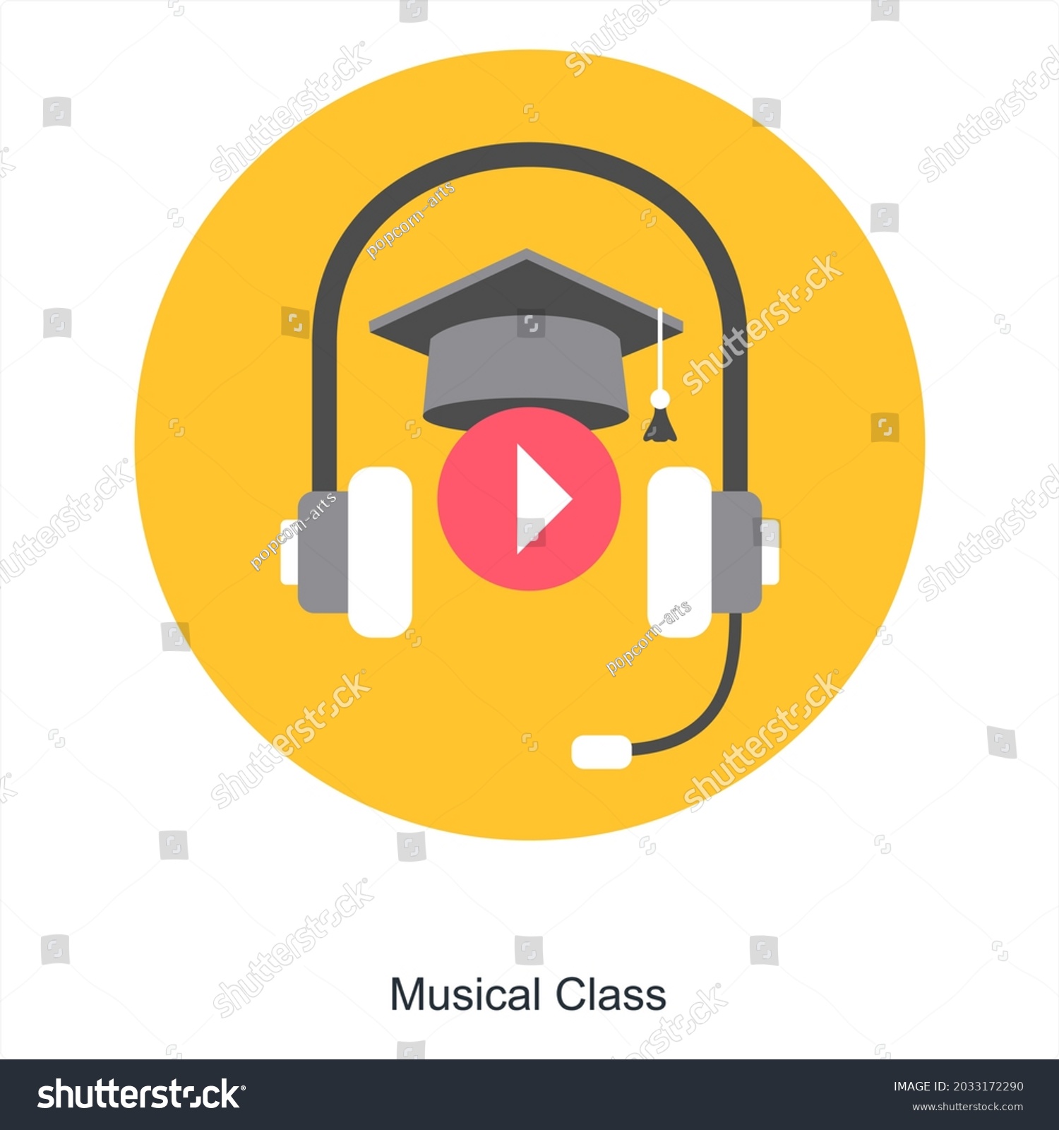 Musical Class Section Icon Concept Stock Vector (Royalty Free ...
