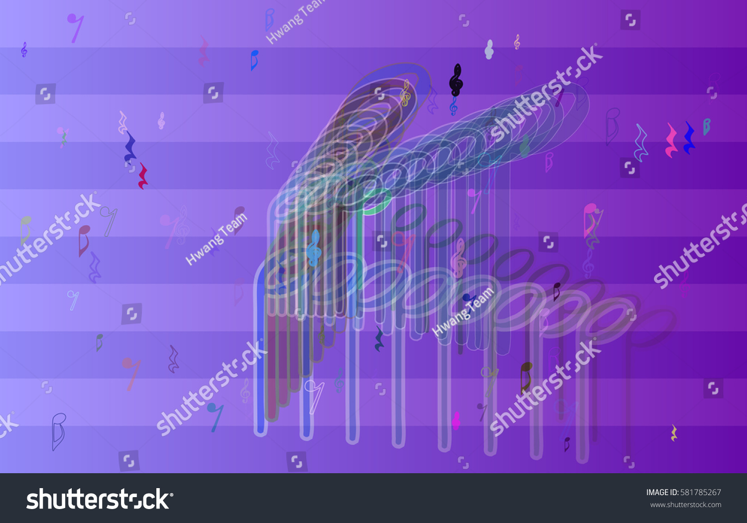 Musical Note Template Art Stock Vector (Royalty Free) 581785267