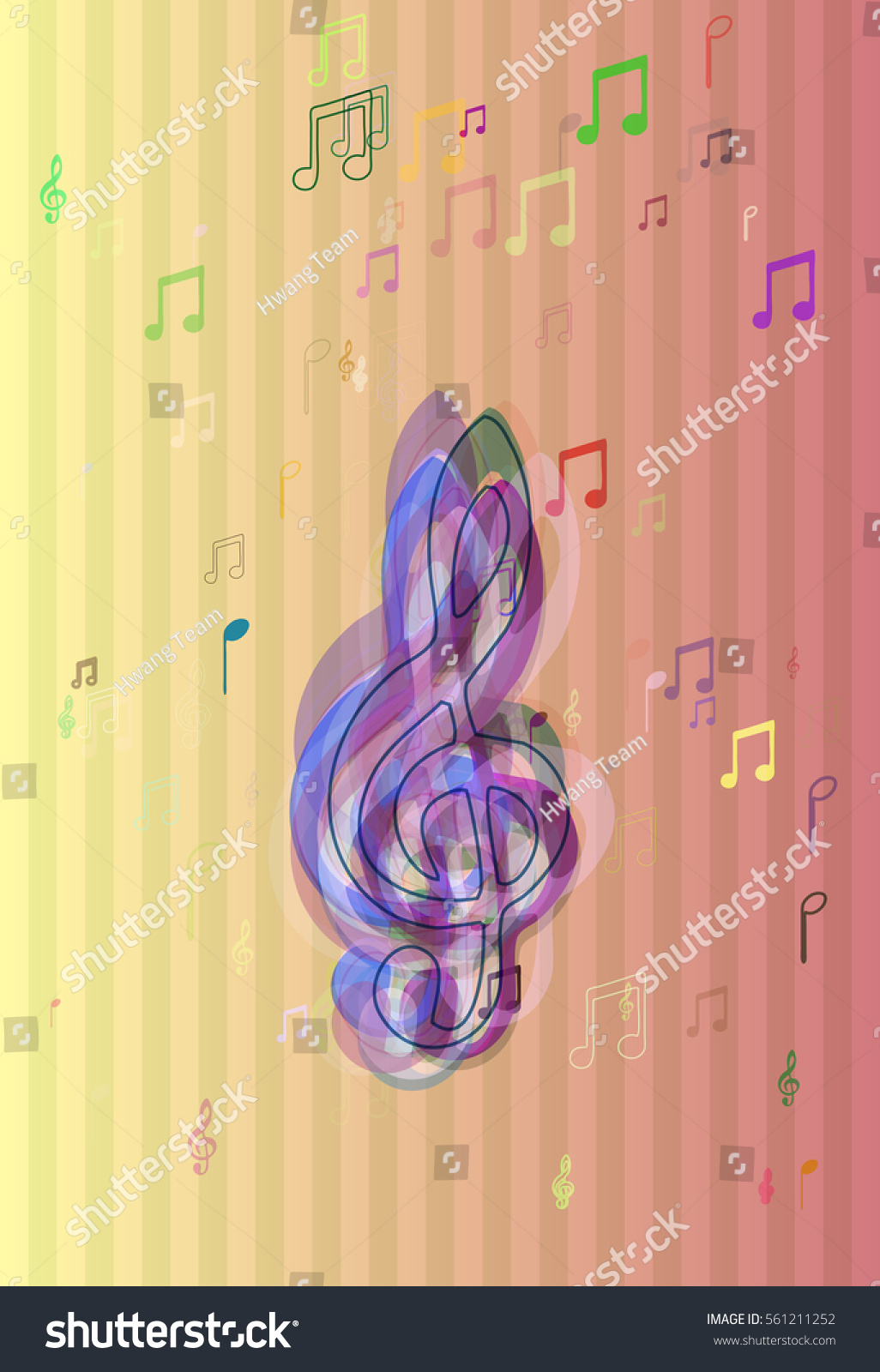 Musical Note Texture Design Stock Vector (Royalty Free) 561211252 ...