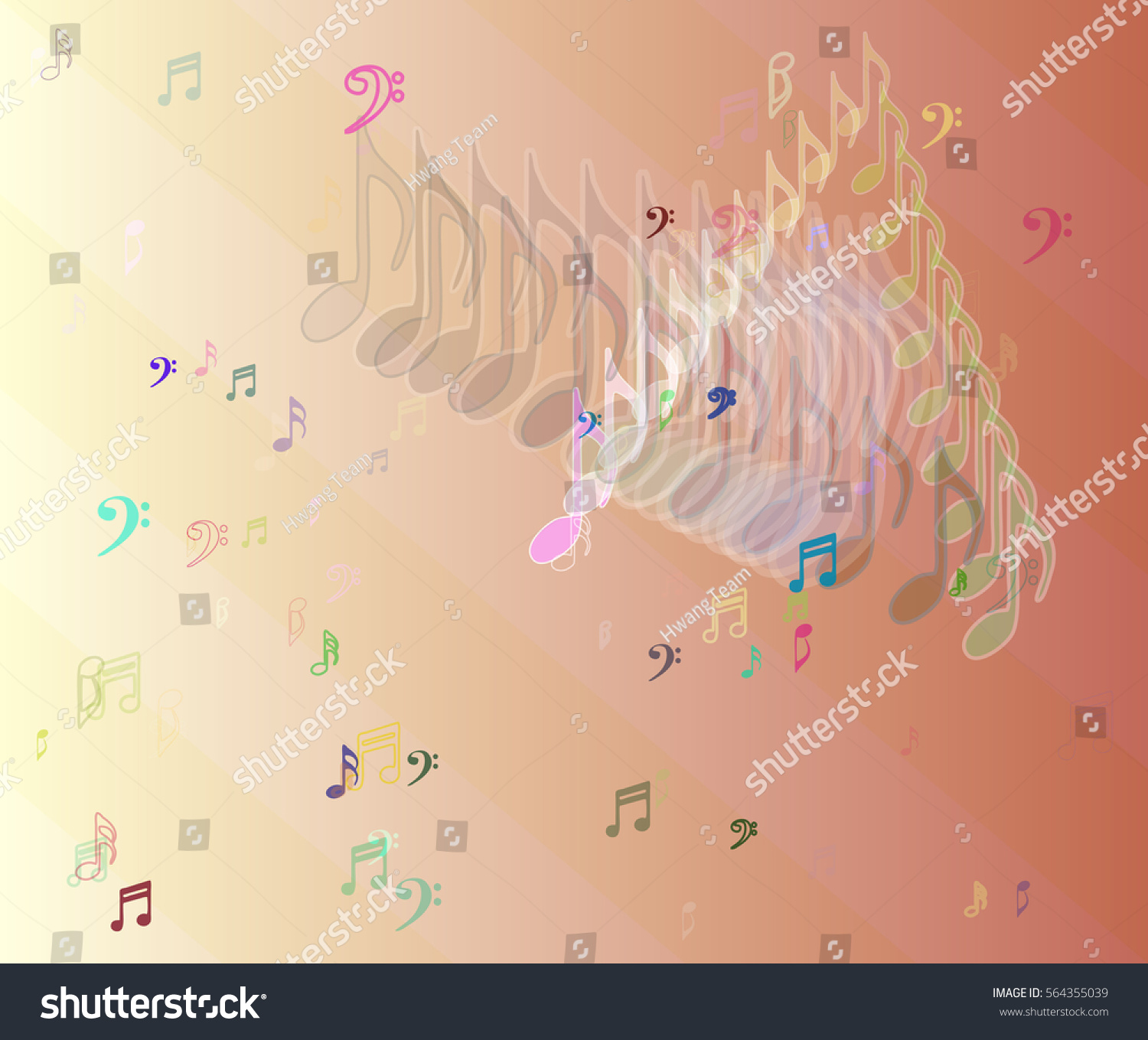 Musical Note Texture Design Stock Vector (Royalty Free) 564355039 ...