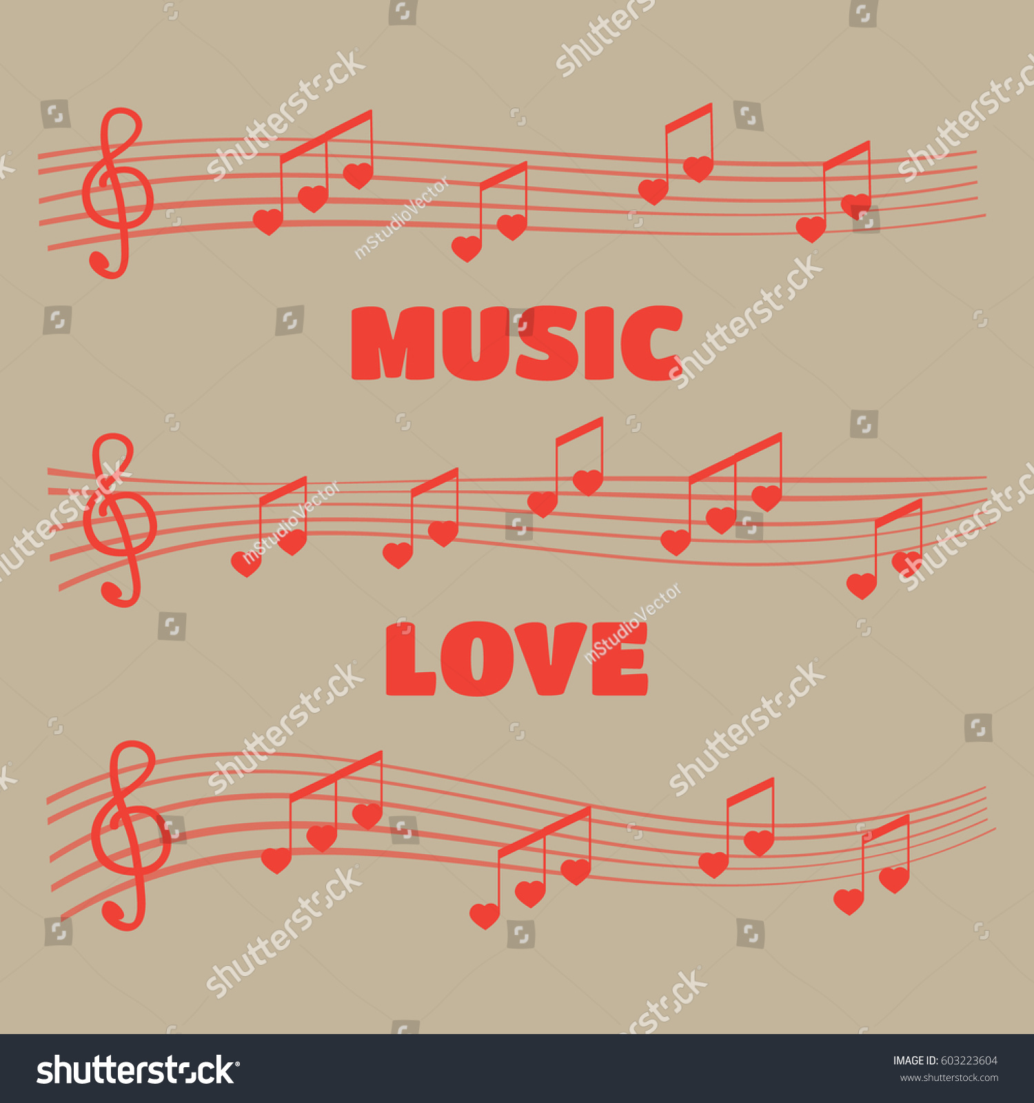 Musical Notes Chords Musical Notes Rounded Stock Vector (Royalty Free ...