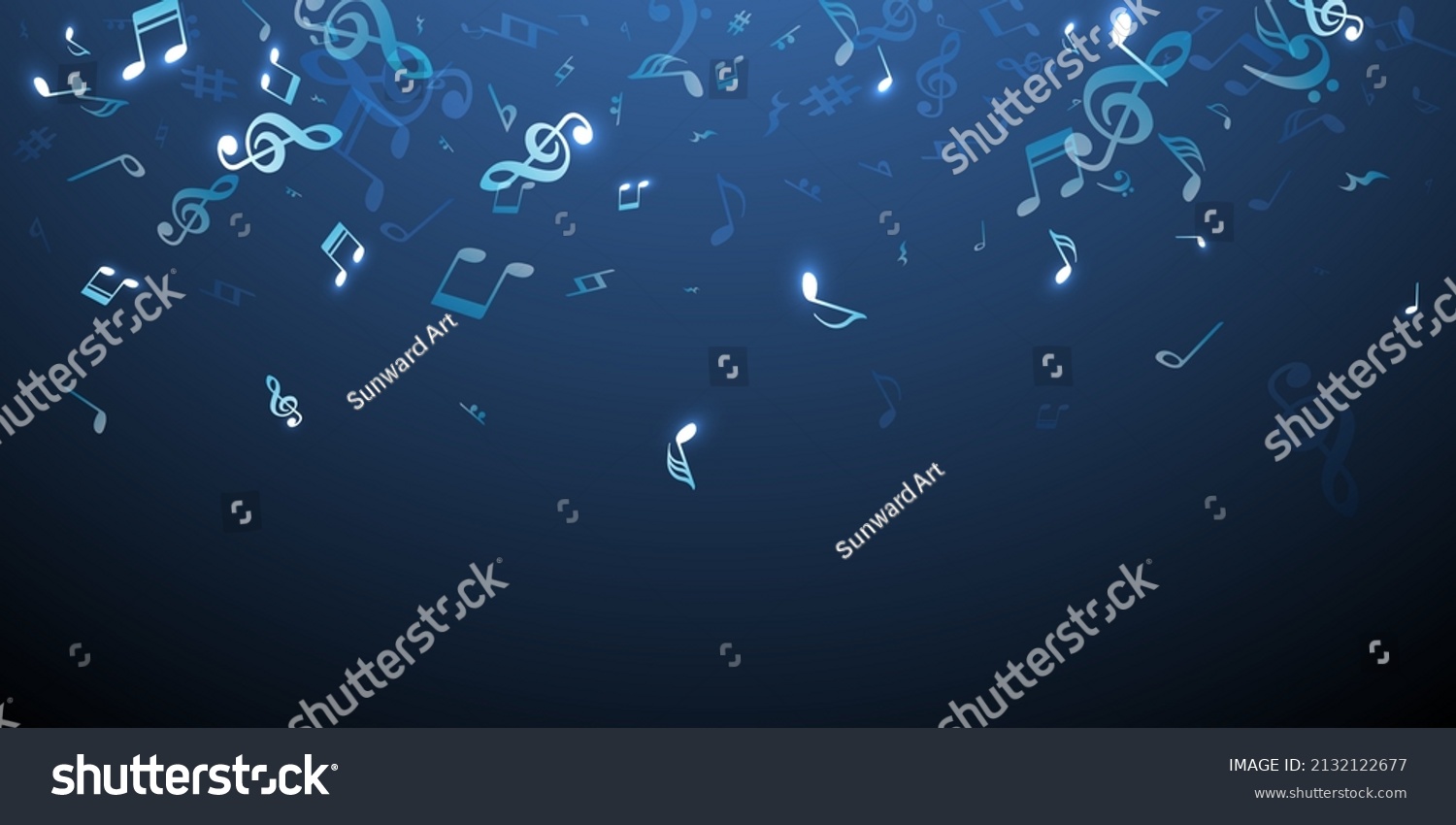 Musical Notes Cartoon Vector Background Symphony Stock Vector (Royalty ...