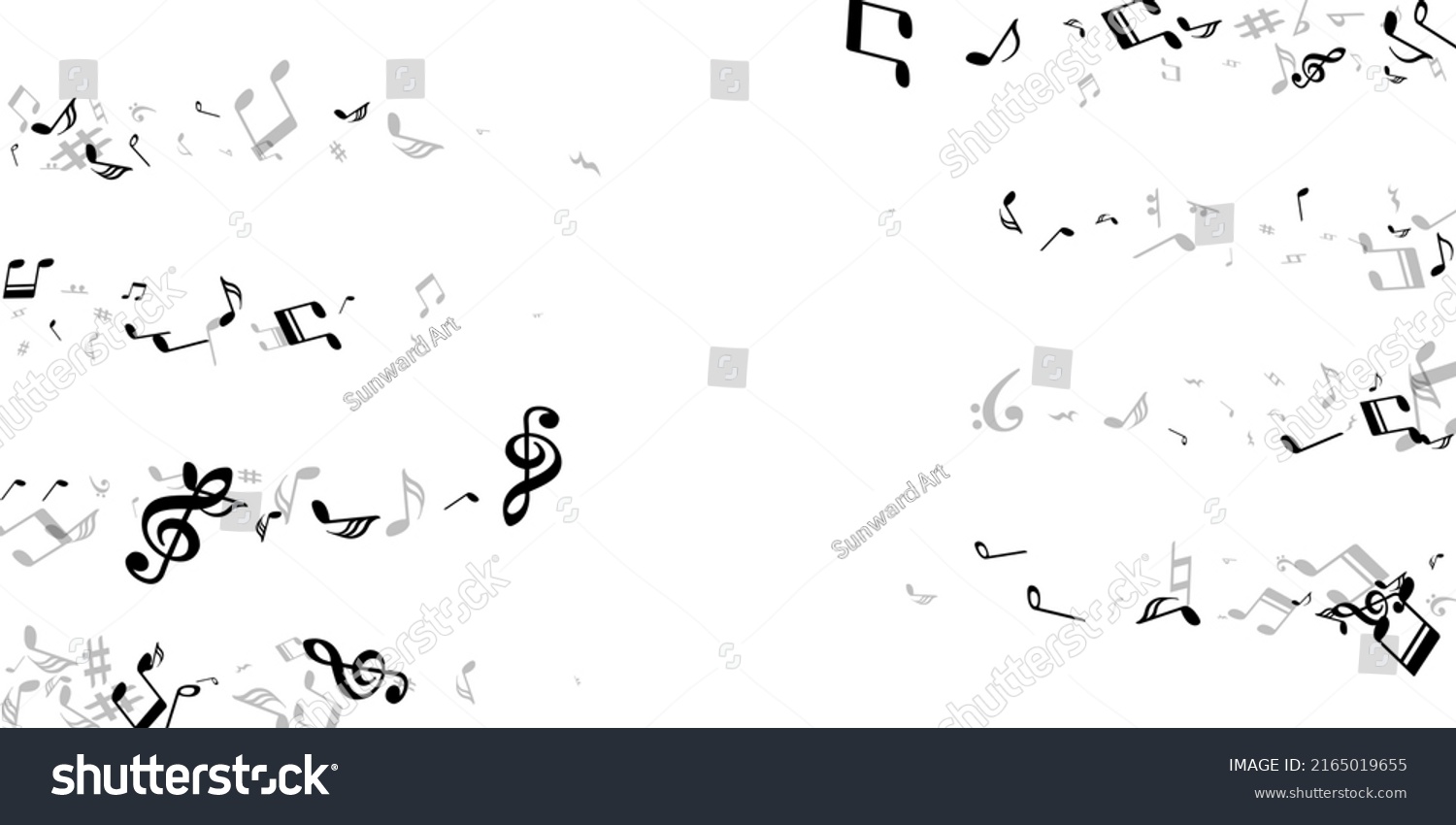 Musical Notes Flying Vector Design Symphony Stock Vector (Royalty Free ...