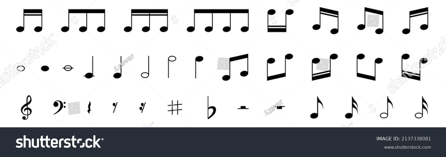 Musical Notes Icon Vector Illustration Stock Vector (Royalty Free ...