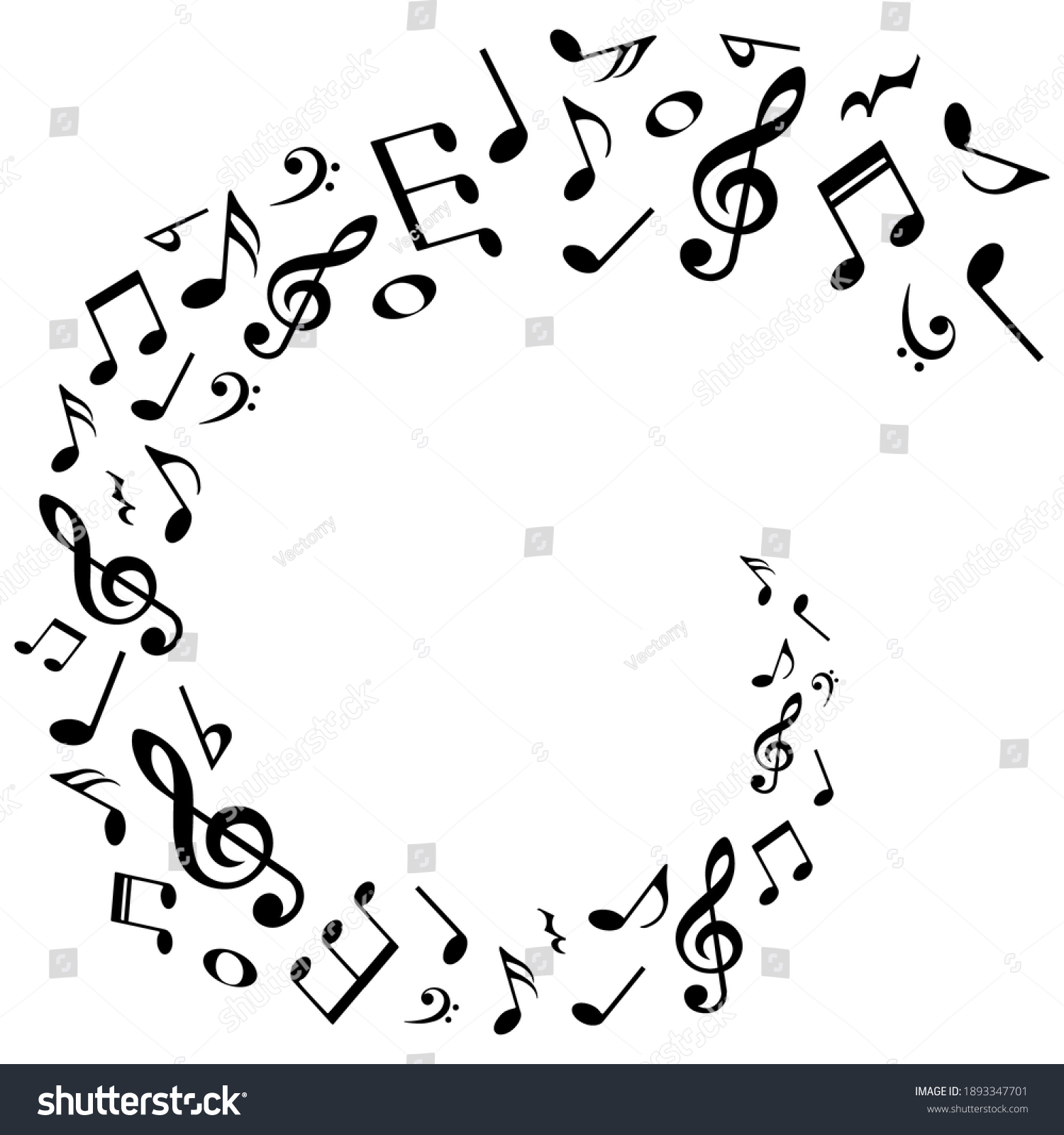 Musical Pattern Music Notes Flow Vector Stock Vector (Royalty Free ...