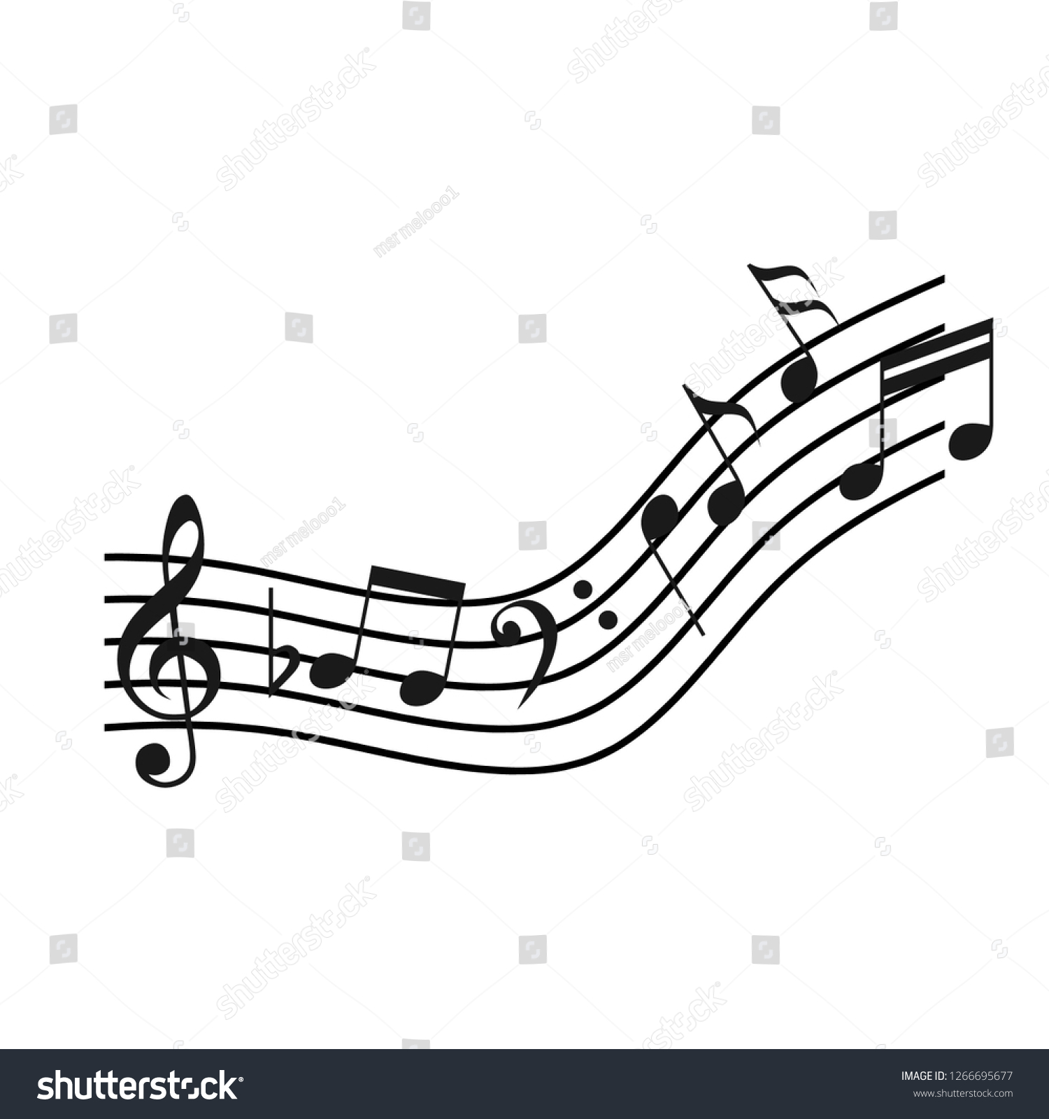 Musical Scale Vector Illustration Stock Vector (Royalty Free ...