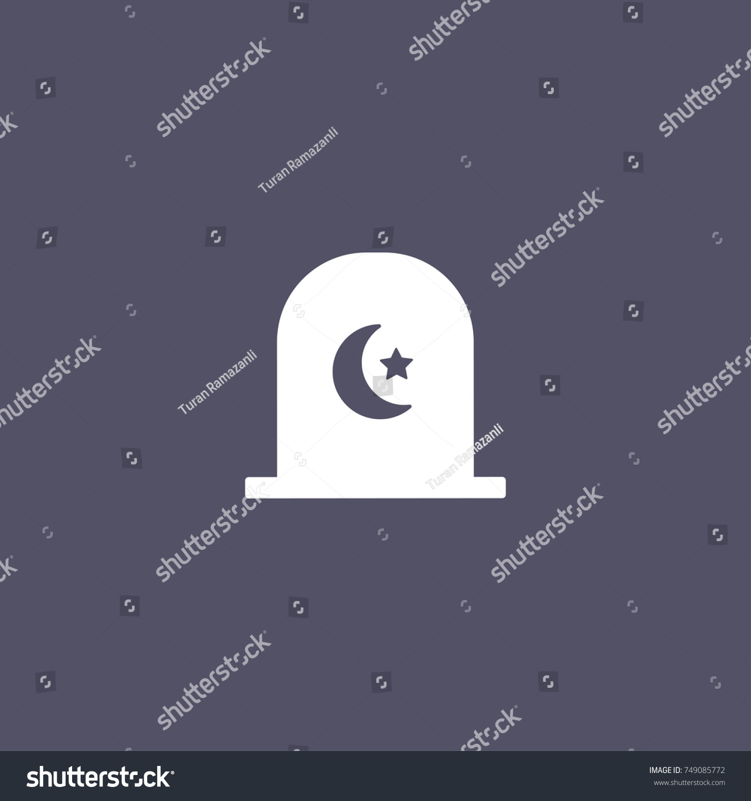 Muslim Grave Icon Stock Vector (Royalty Free) 749085772 | Shutterstock