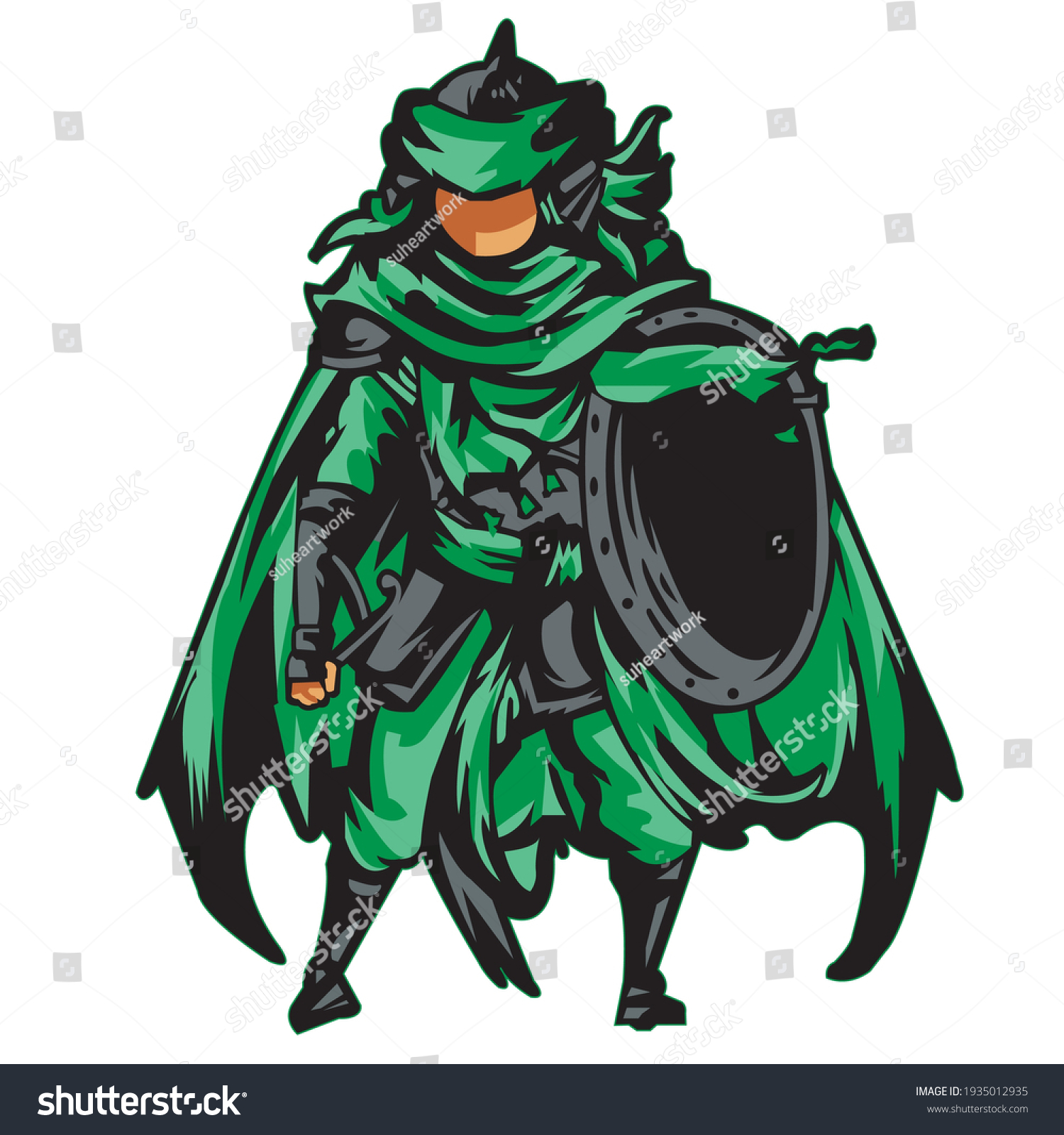 Muslim Soldier Cartoon Vector Flat Design Stock Vector (Royalty Free ...