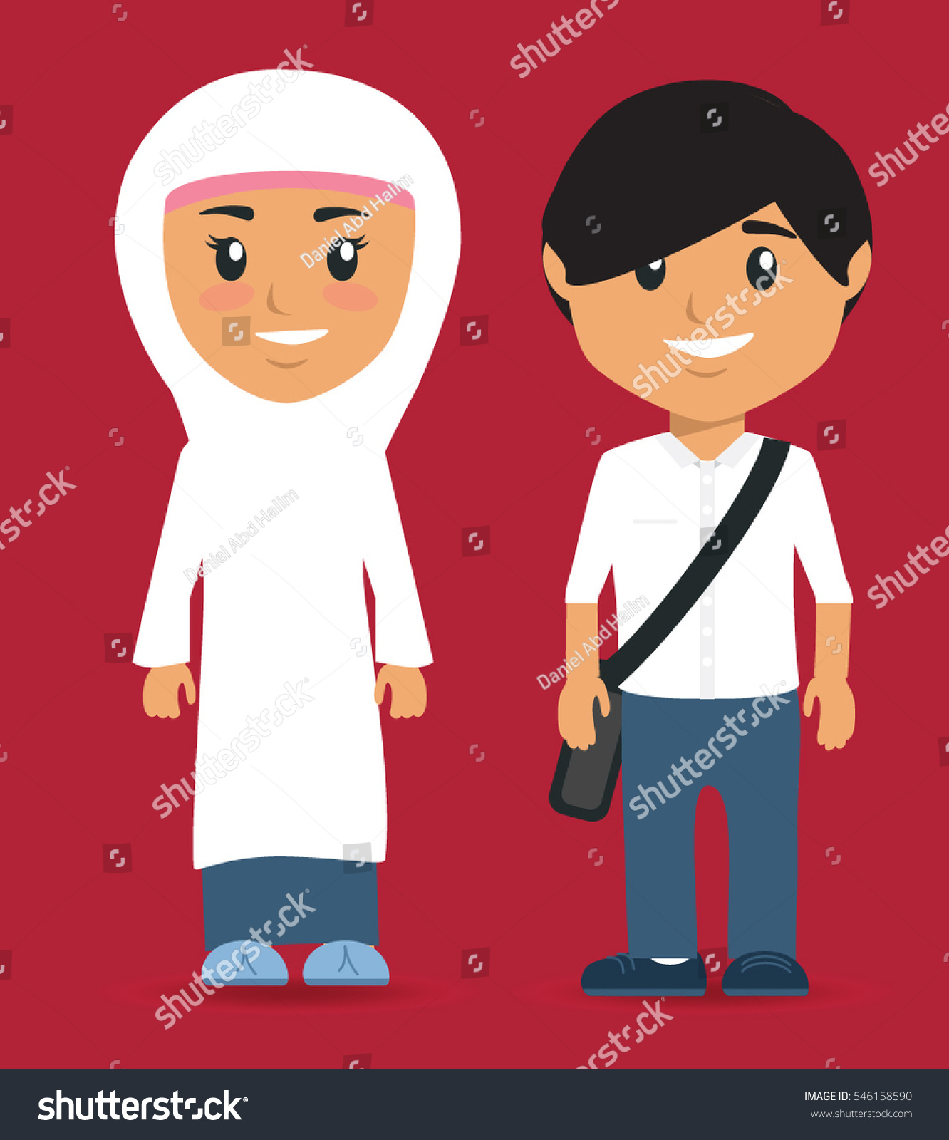 Muslim Student Stock Vector (Royalty Free) 546158590 | Shutterstock