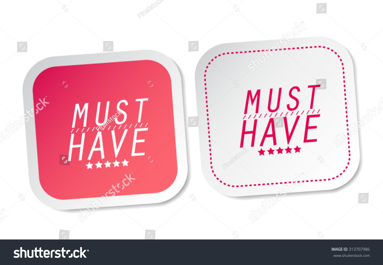Must Have Stickers Stock Vector Illustration 313707986 : Shutterstock