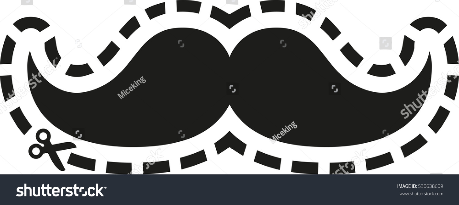 Mustache Cutout Stock Vector (Royalty Free) 530638609 | Shutterstock