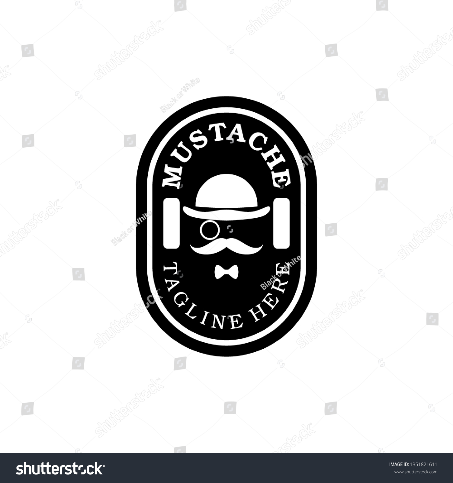 Mustache Logo Design Stock Vector (Royalty Free) 1351821611 | Shutterstock