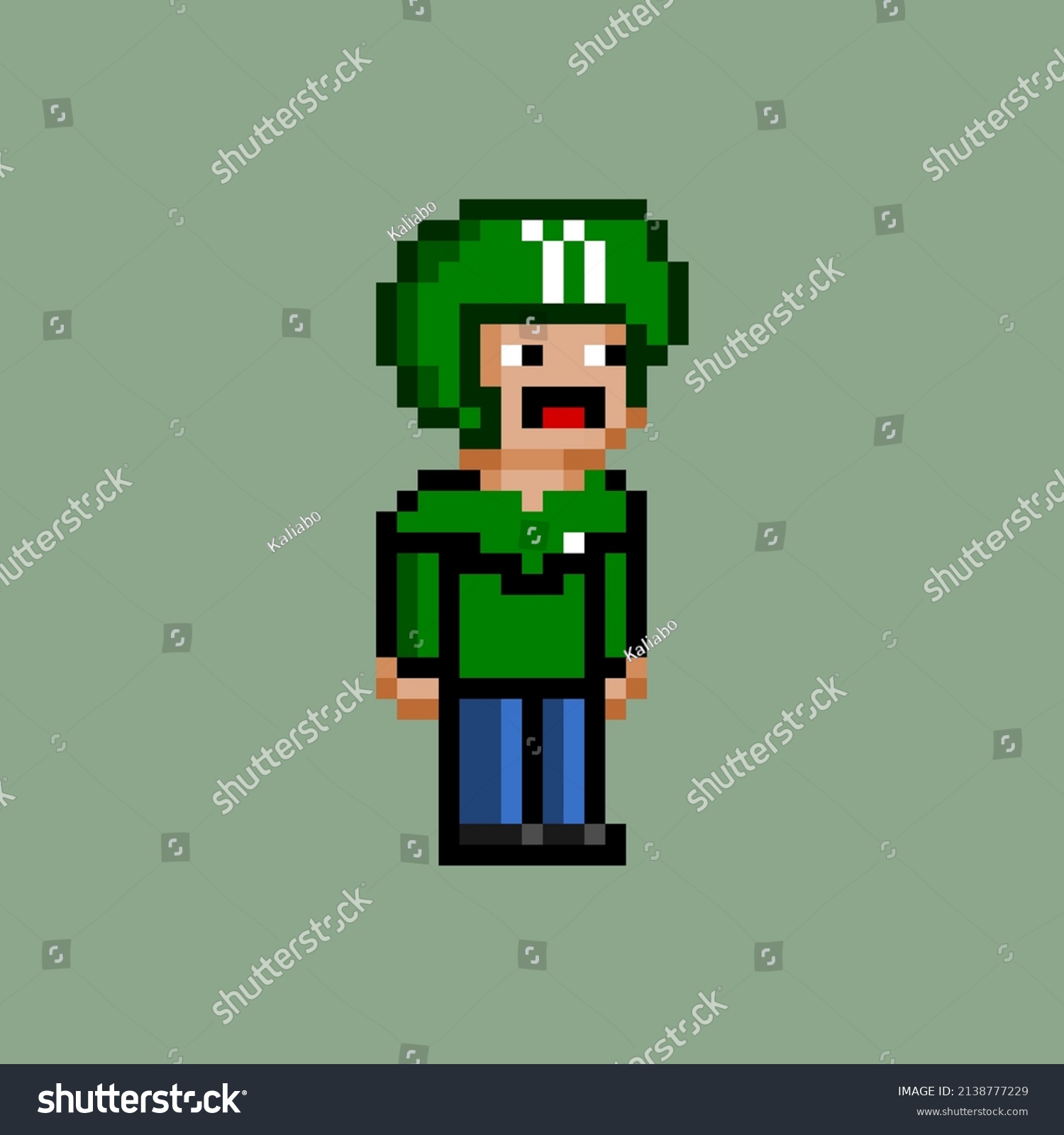 Mustache Man Driver Pixel Vector Design Stock Vector (Royalty Free ...