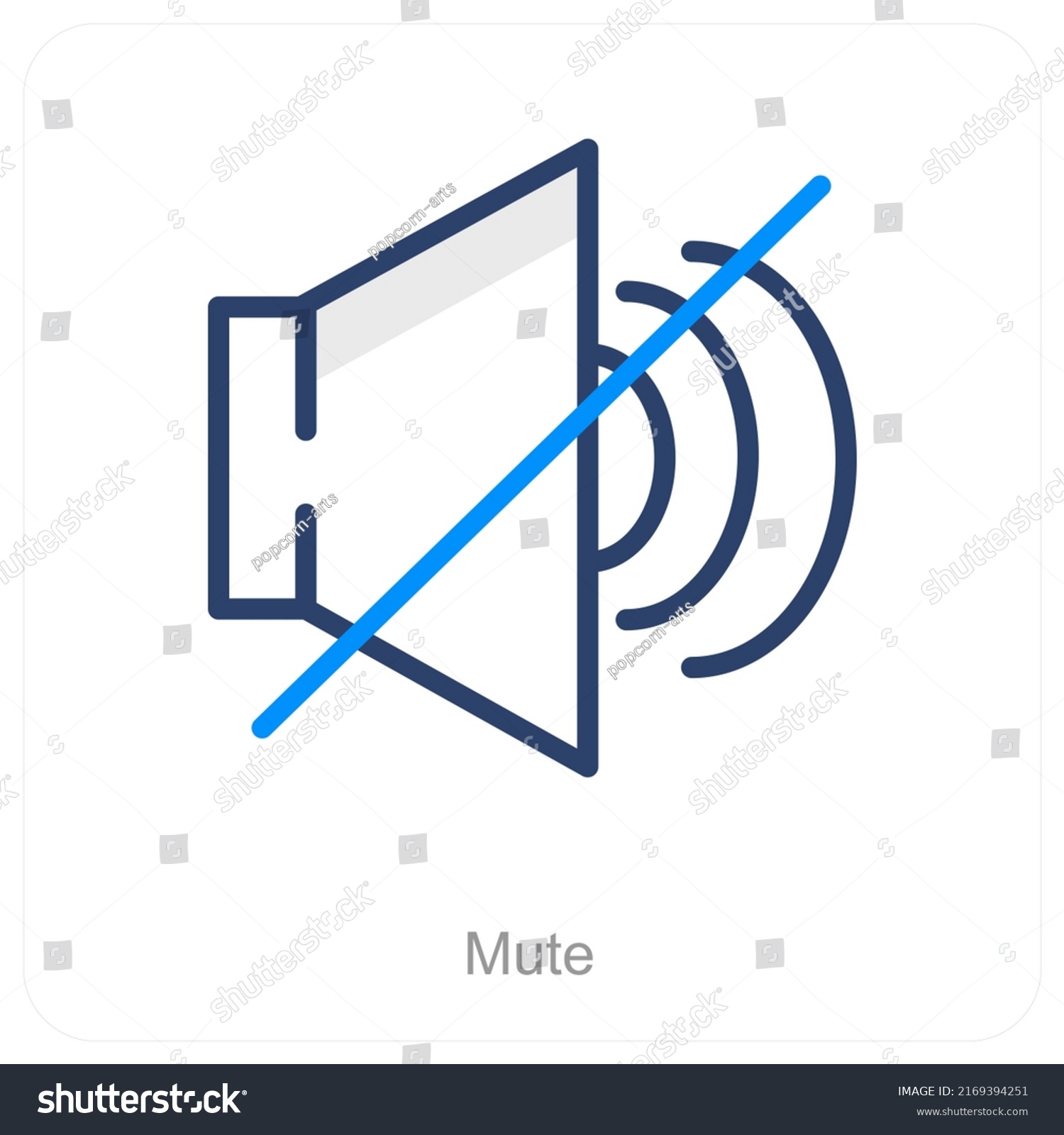 Mute Silent Icon Concept Stock Vector (Royalty Free) 2169394251 ...