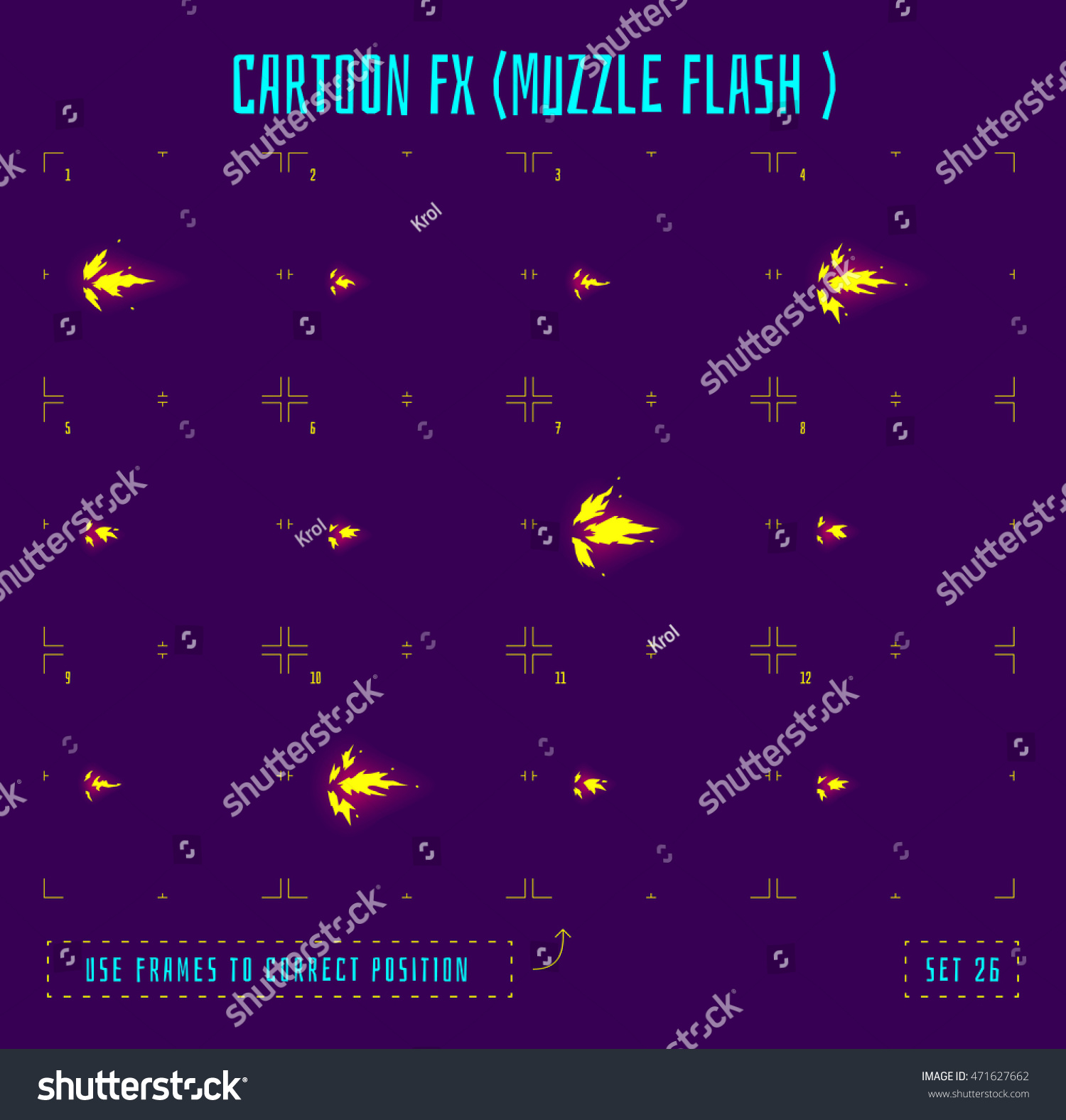 Muzzle Flash Explosion Sprites Fx Animation: เวกเตอร์สต็อก (ปลอดค่า ...