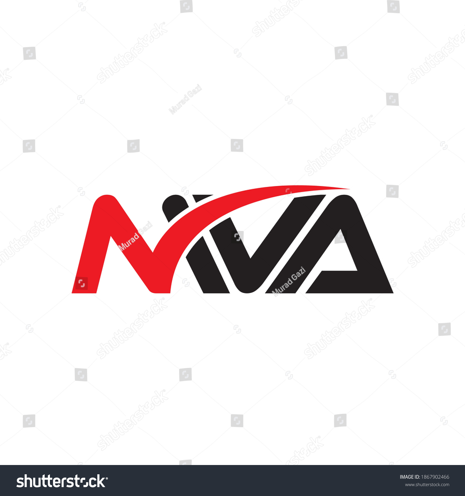 Mva Letter Vector Logo Design Stock Vector (Royalty Free) 1867902466 ...