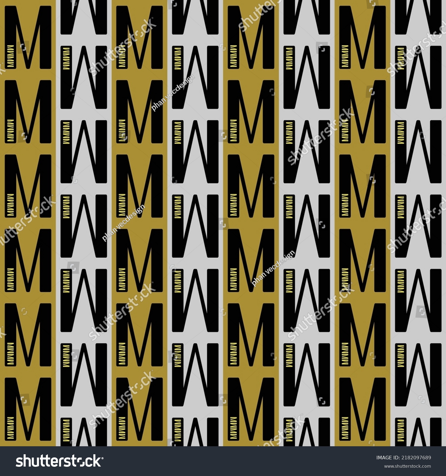 Mw Letter Textile Seamless Pattern Stock Vector (Royalty Free ...
