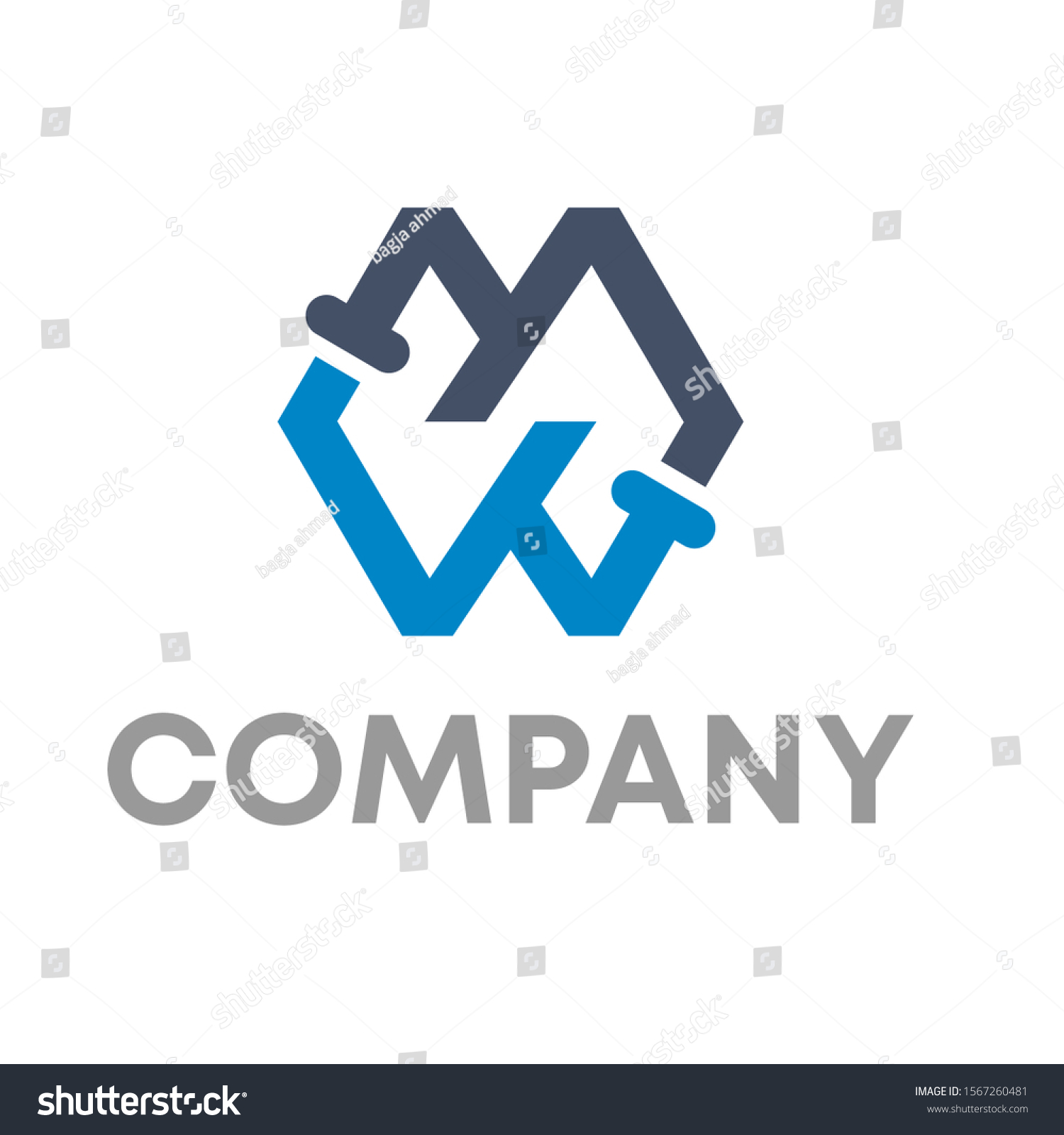 Mw Logo Vector Design Template Sign Stock Vector (Royalty Free) 1567260481