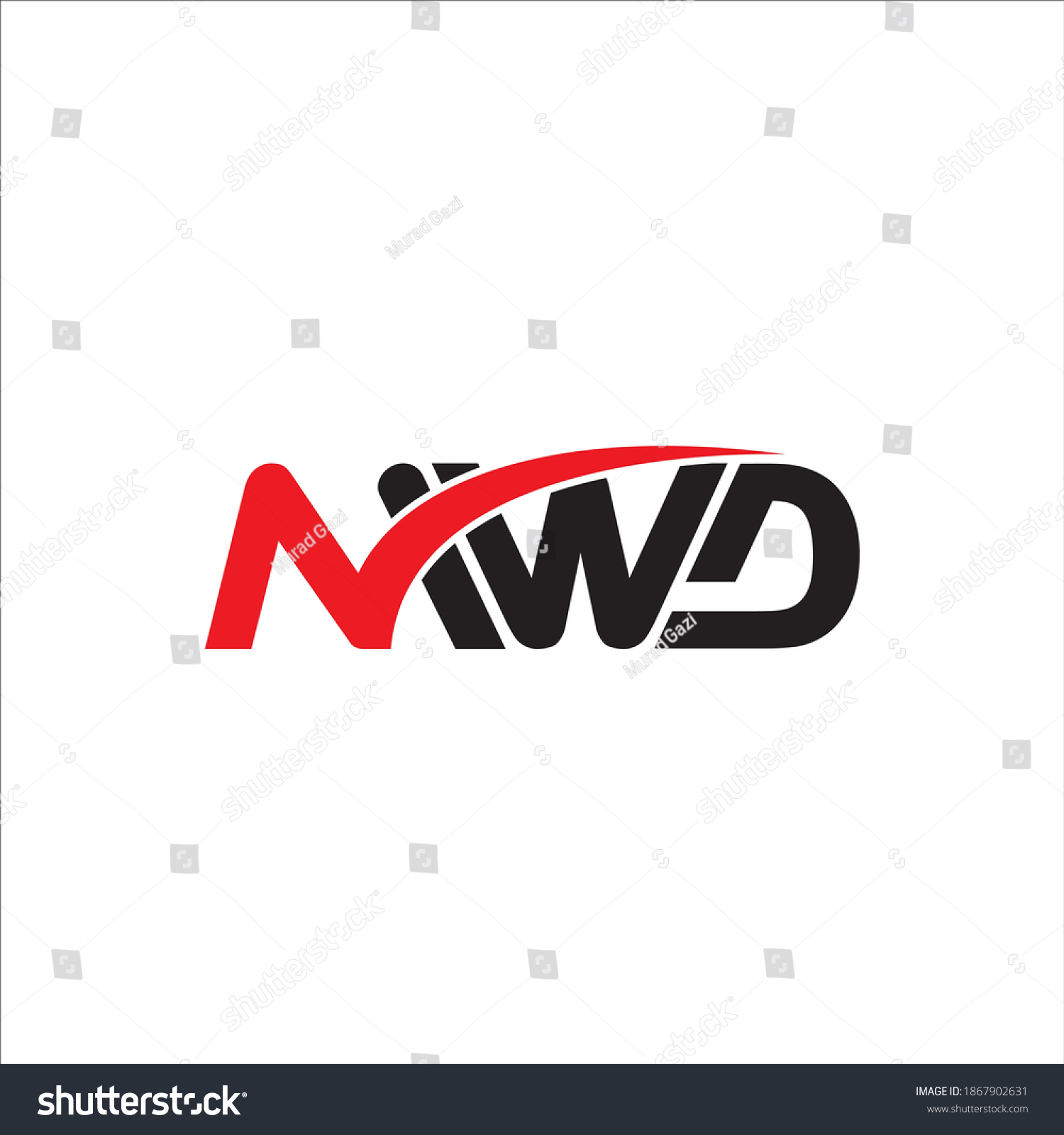 Mwd Letter Vector Logo Design Stock Vector (Royalty Free) 1867902631 ...