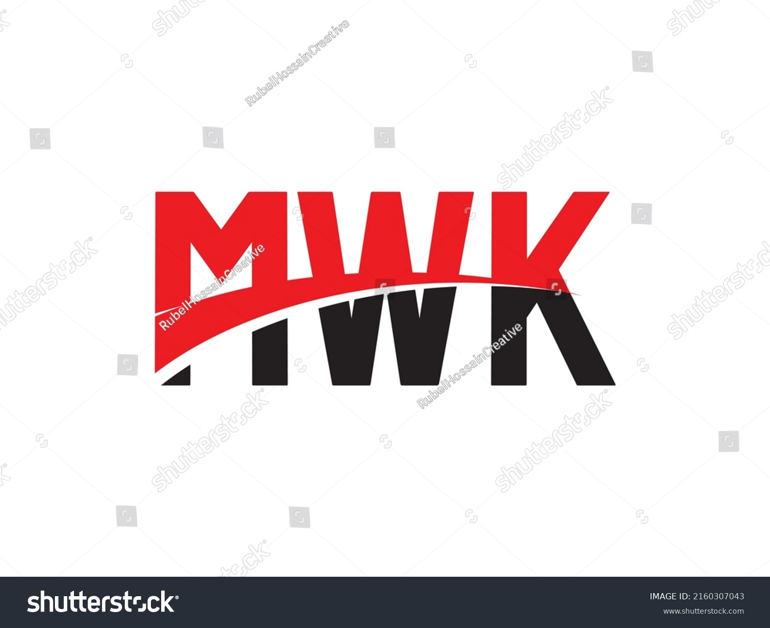 Mwk Letter Initial Logo Design Vector Stock Vector (Royalty Free ...