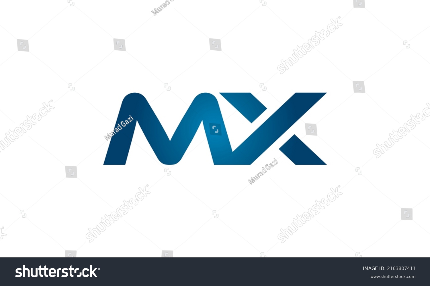 Mx Linked Letters Logo Icon Stock Vector (Royalty Free) 2163807411 ...