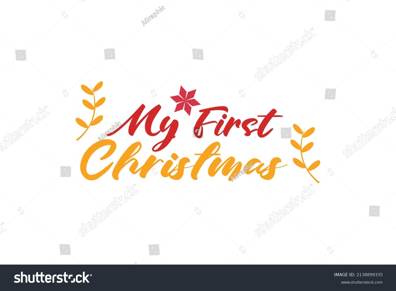 My First Christmas Quotes Creative Vector Stock Vector (Royalty Free ...