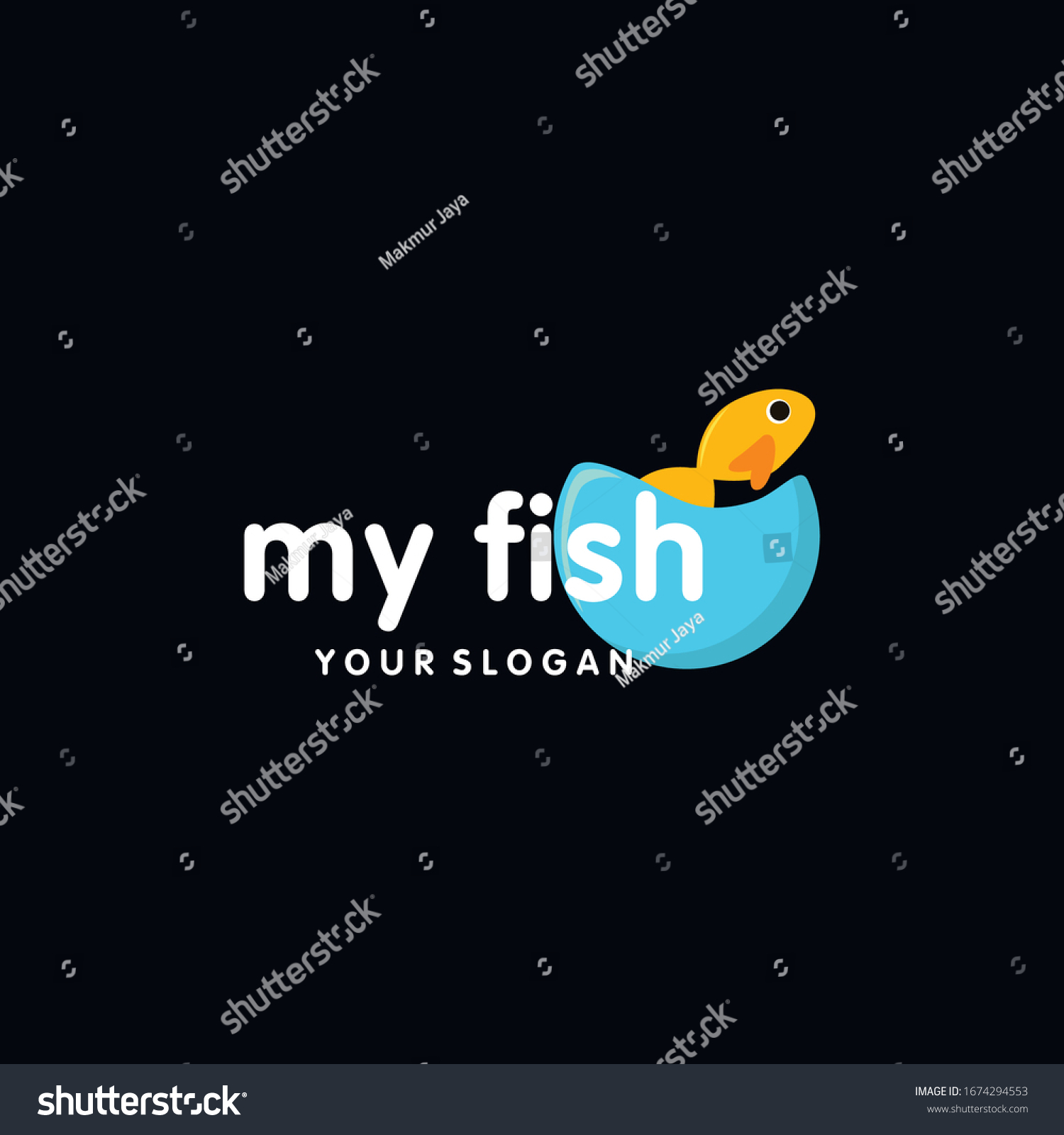 My Fish Logo Design Vector Stock Vector (Royalty Free) 1674294553