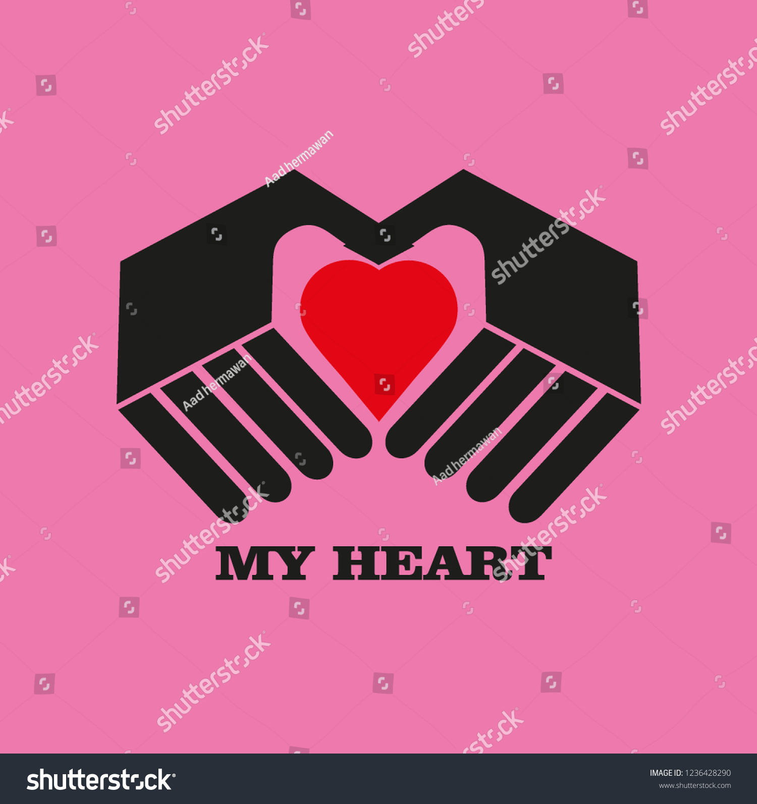 My Heart Logo Stock Vector (Royalty Free) 1236428290 | Shutterstock