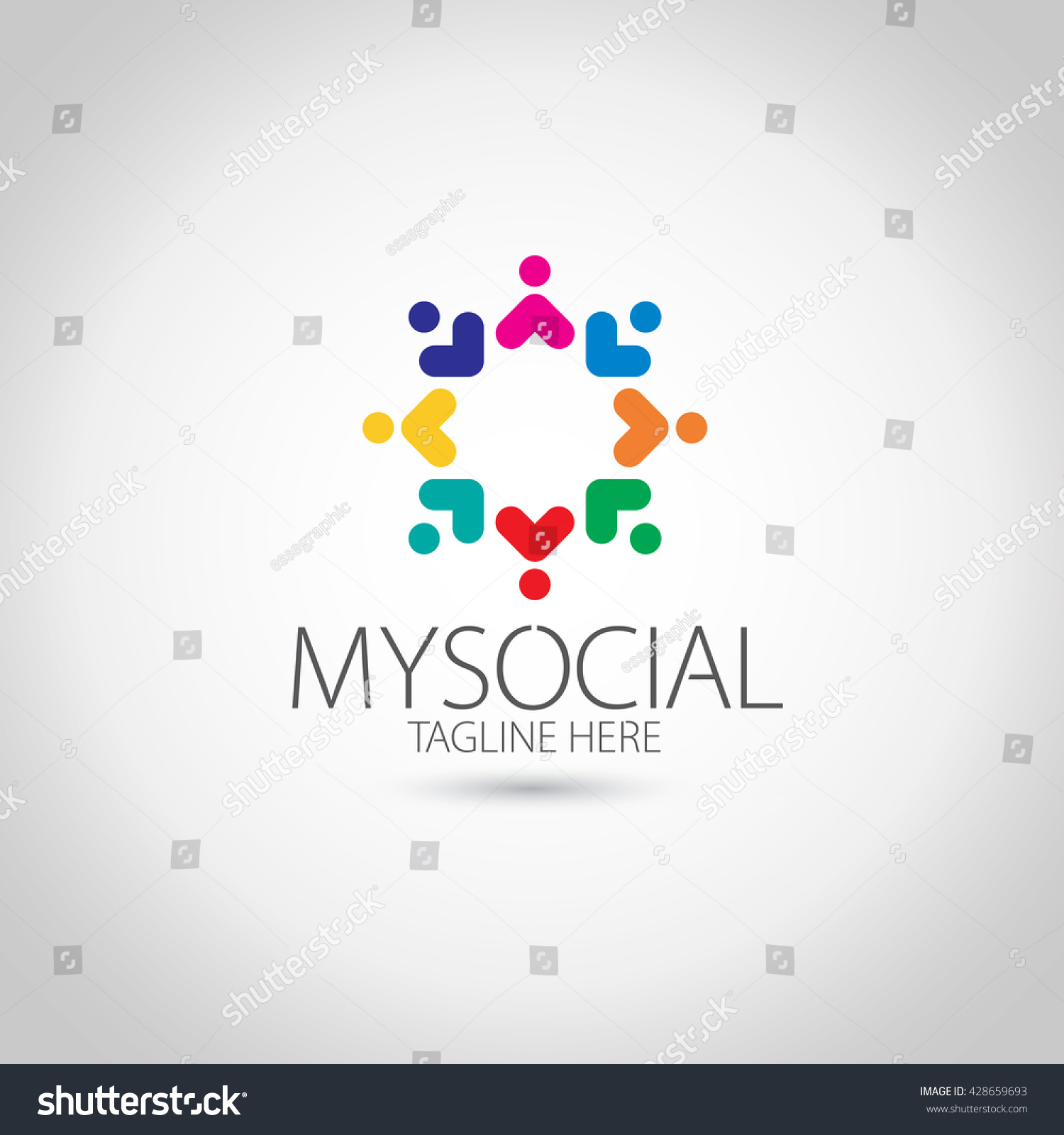 My Social Logo Stock Vector (Royalty Free) 428659693 | Shutterstock