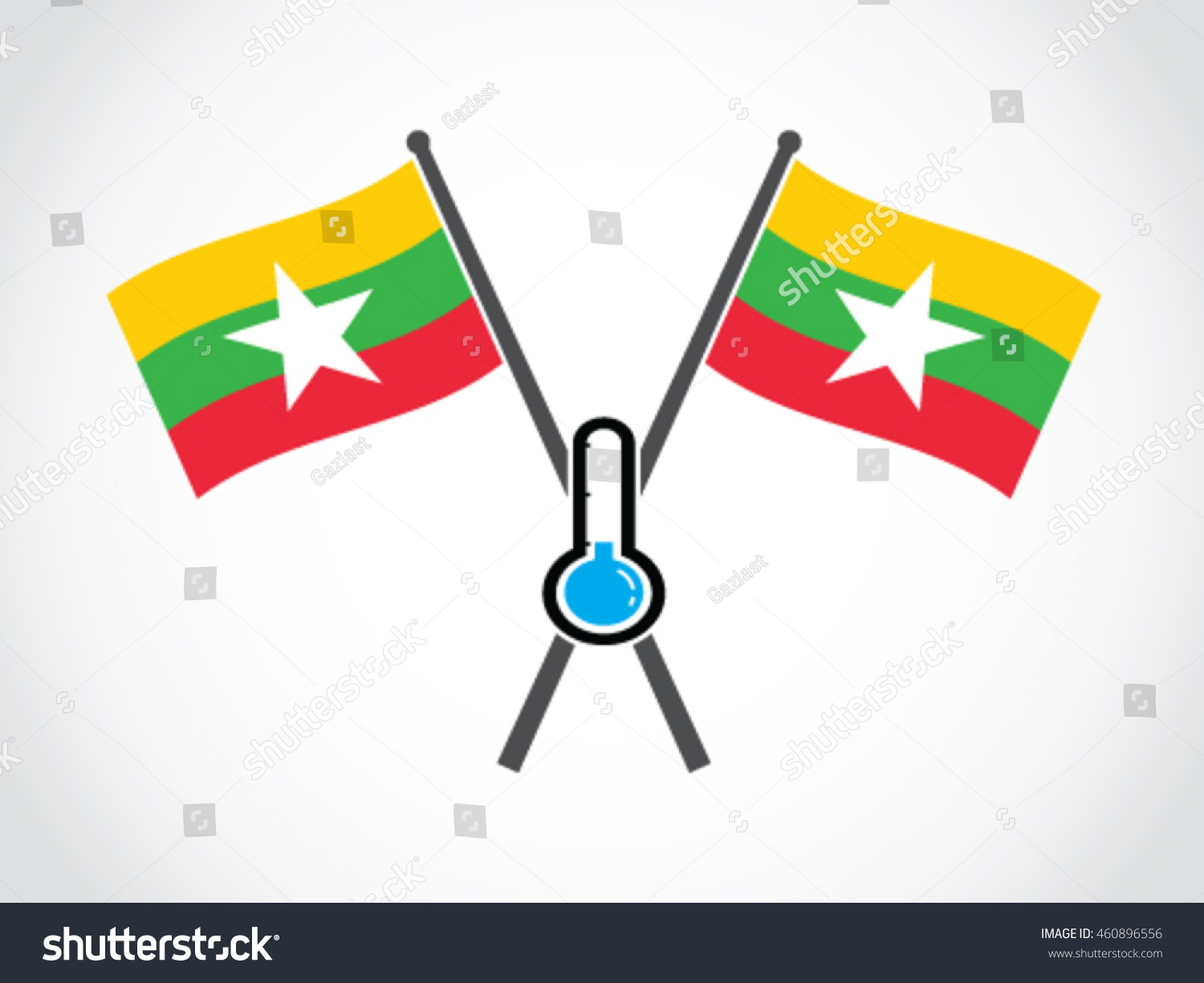 Myanmar Emblem Cold Temperature Stock Vector (Royalty Free) 460896556 ...