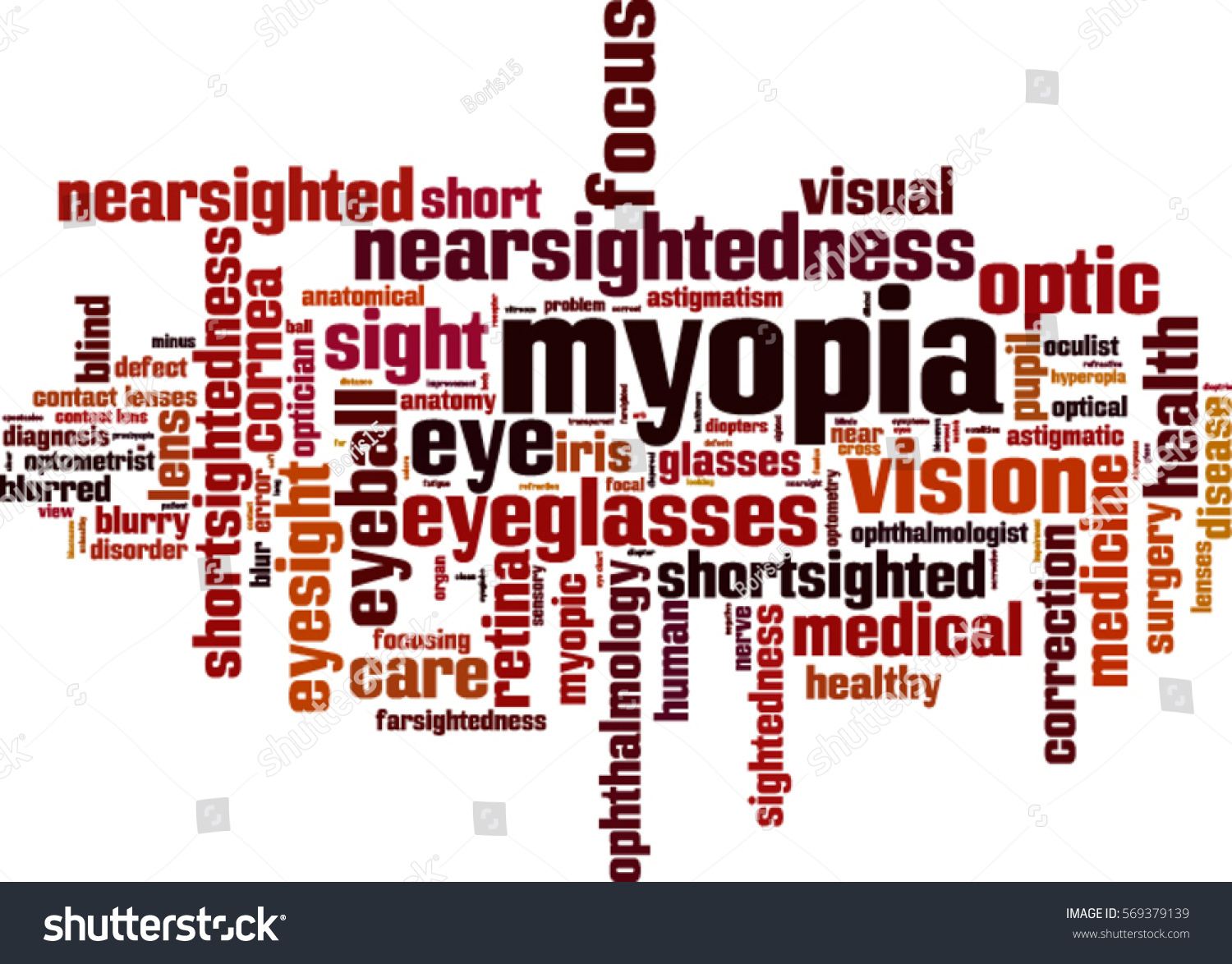 Myopia Word Cloud Concept Vector Illustration Stock Vector (Royalty ...