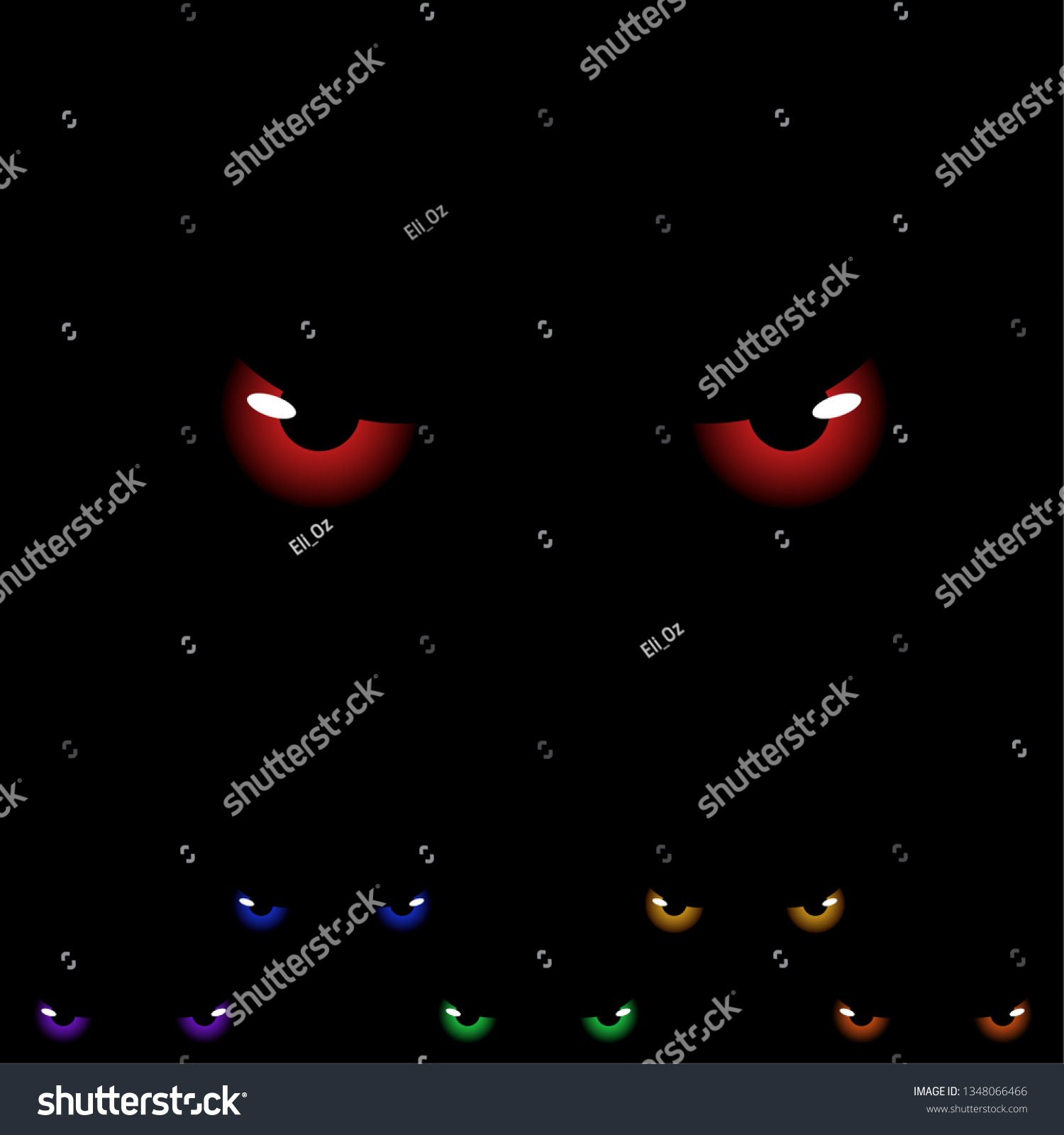 Mysterious Eyes Vectorized Stock Vector (Royalty Free) 1348066466