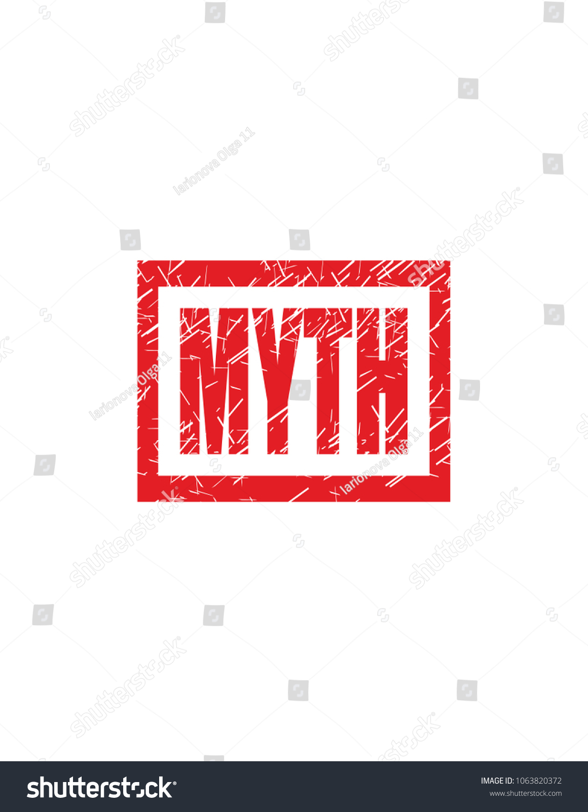 Myth Red Stamp Stock Vector (Royalty Free) 1063820372