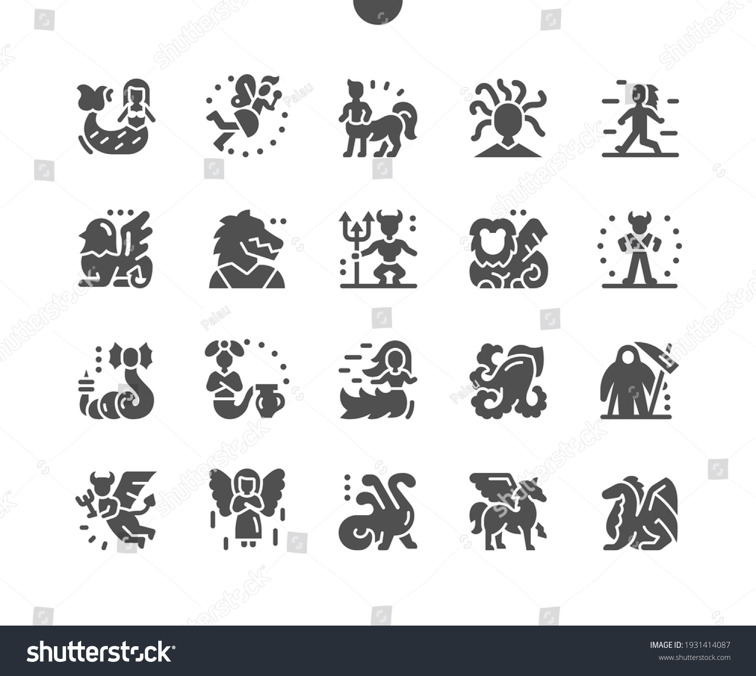 Mythical Creatures Mermaid Fairy Centaur Gorgon Stock Vector (Royalty ... Mythical Creatures Mermaid Fairy Centaur Gorgon Stock Vector (Royalty ...